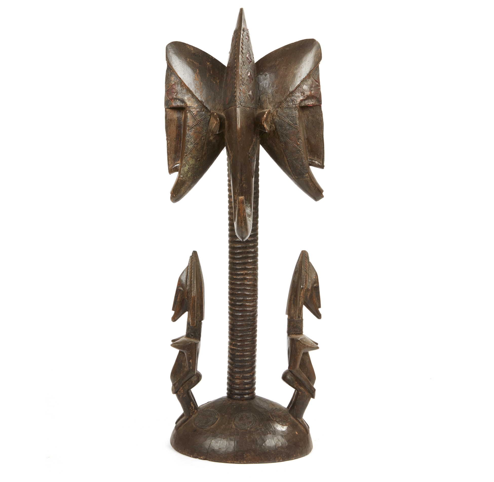 West African Carved Wood / Metal Object | Witherell's Auction House