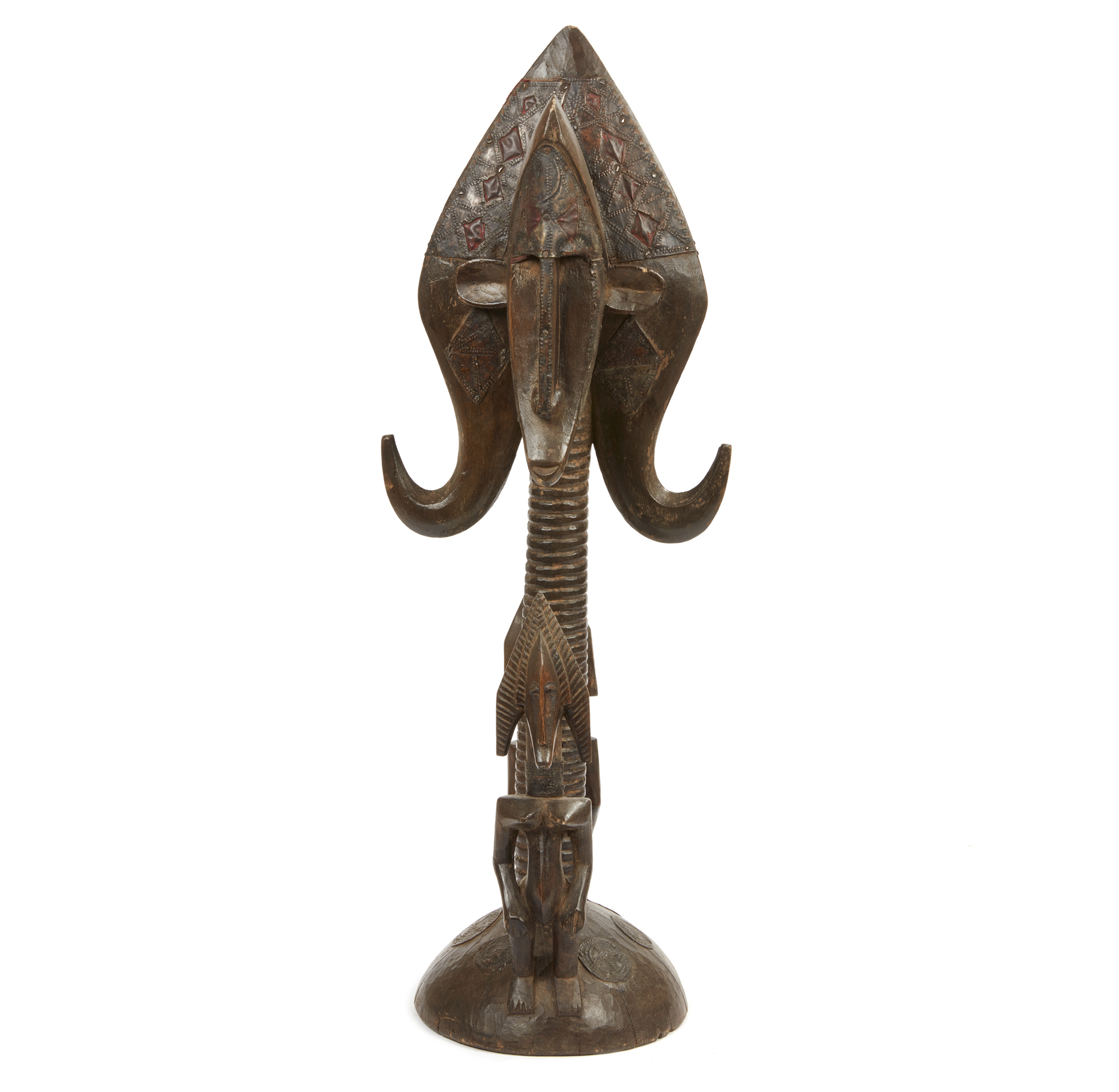 West African Carved Wood / Metal Object | Witherell's Auction House