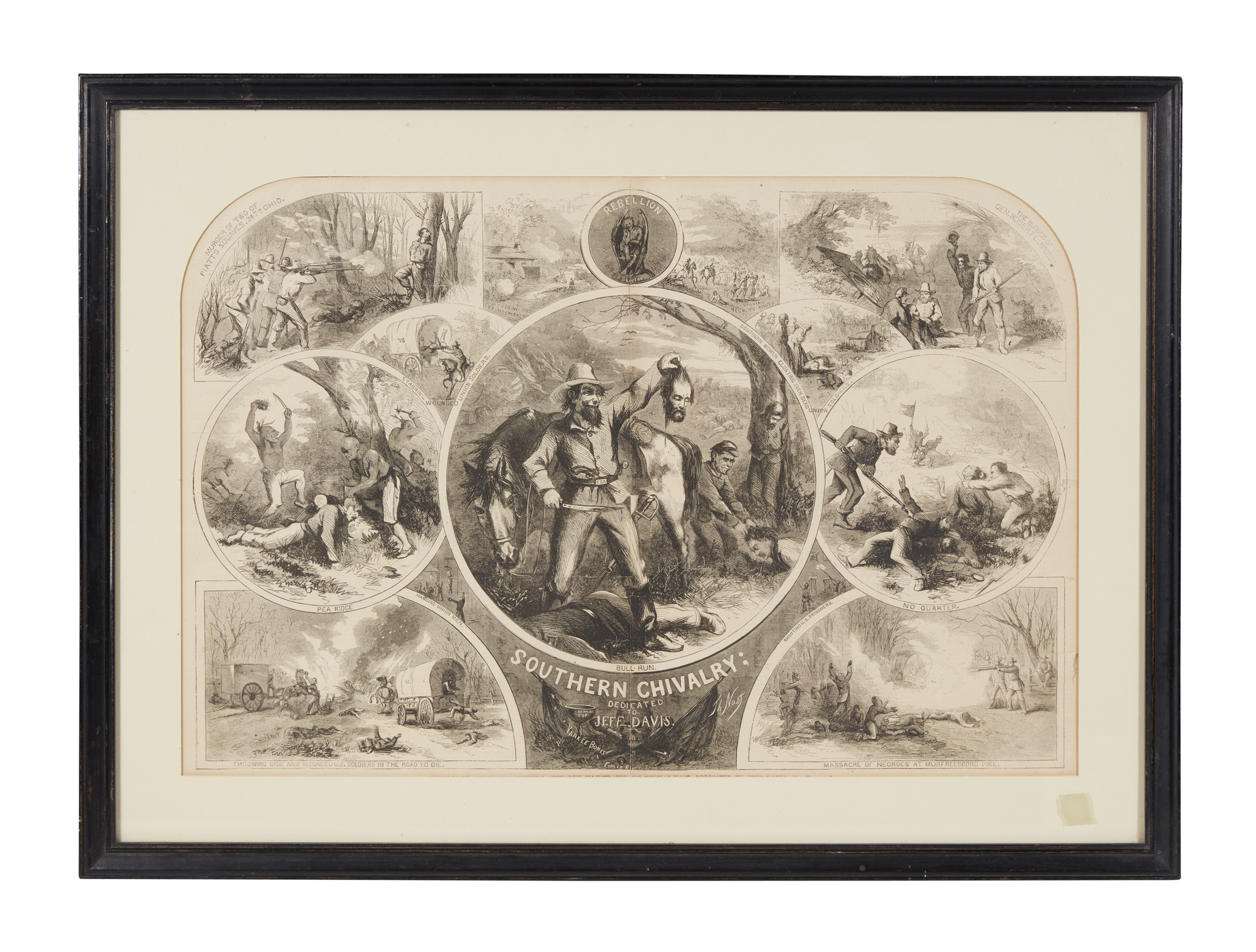 Thomas Nast "Southern Chivalry" 1863 Propaganda Print | Witherell's ...