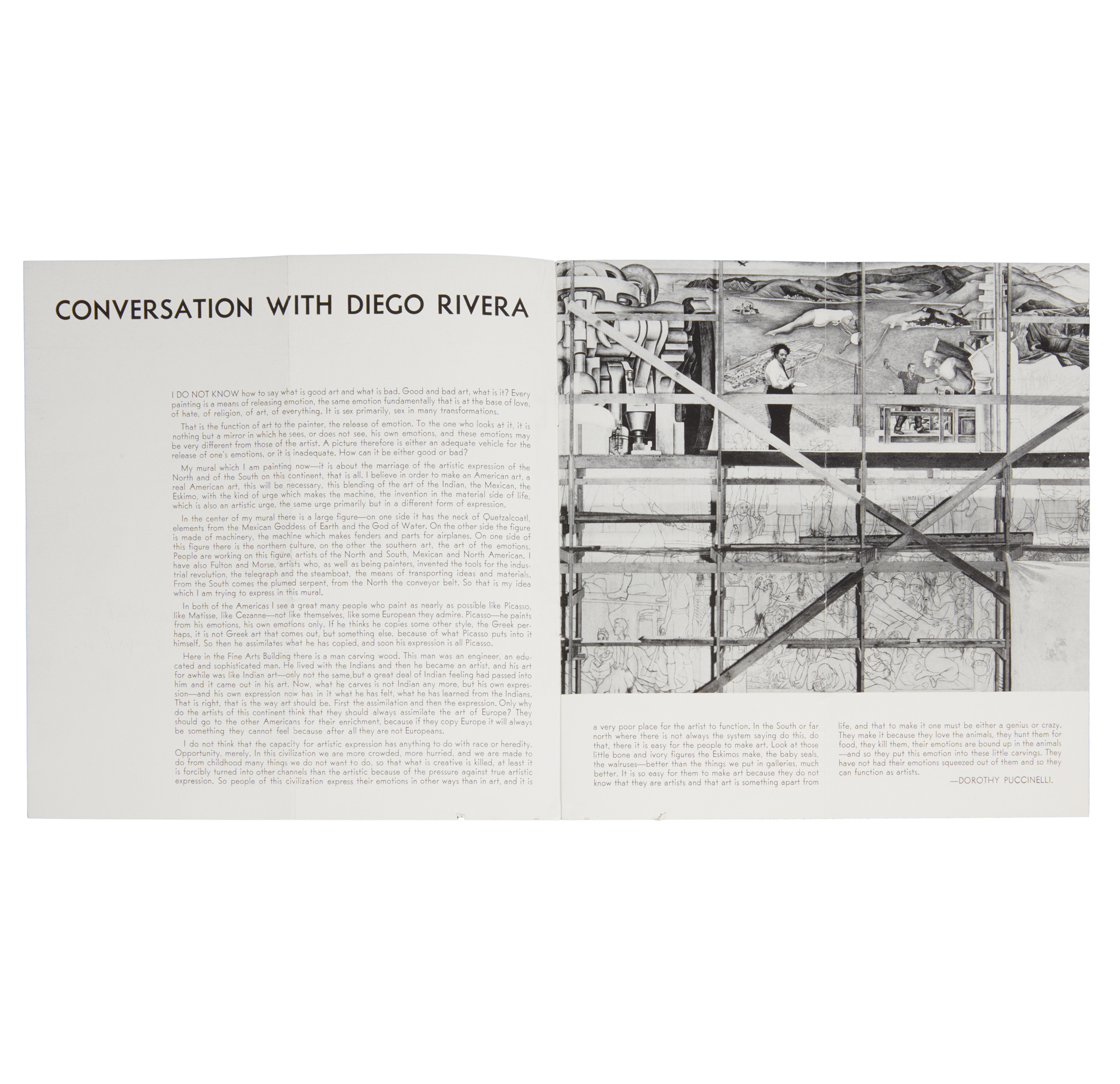 Diego Rivera and Frida Kahlo Autographed Brochure | Witherell's Auction ...