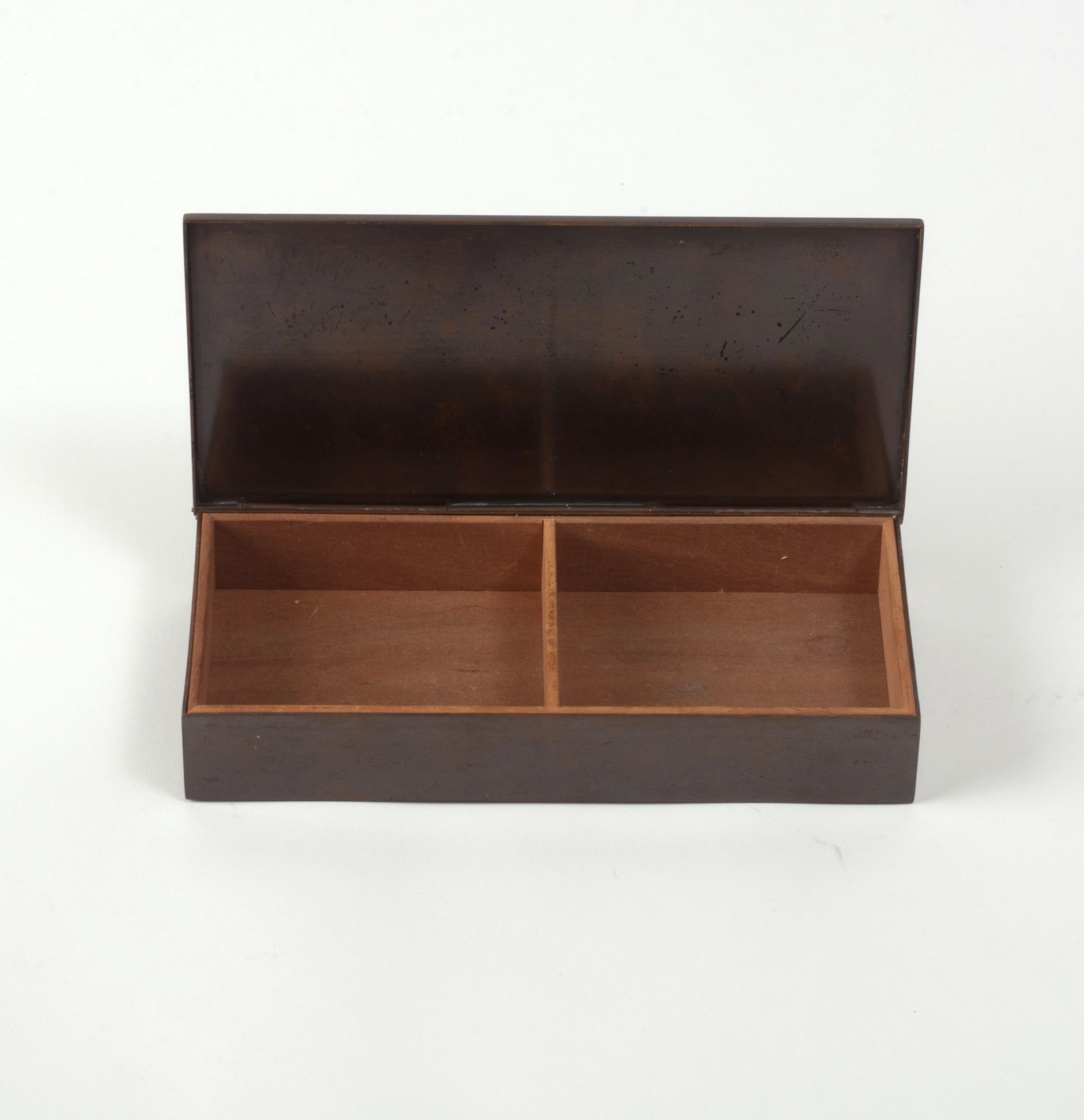 Silver Crest Bronze Box | Witherell's Auction House