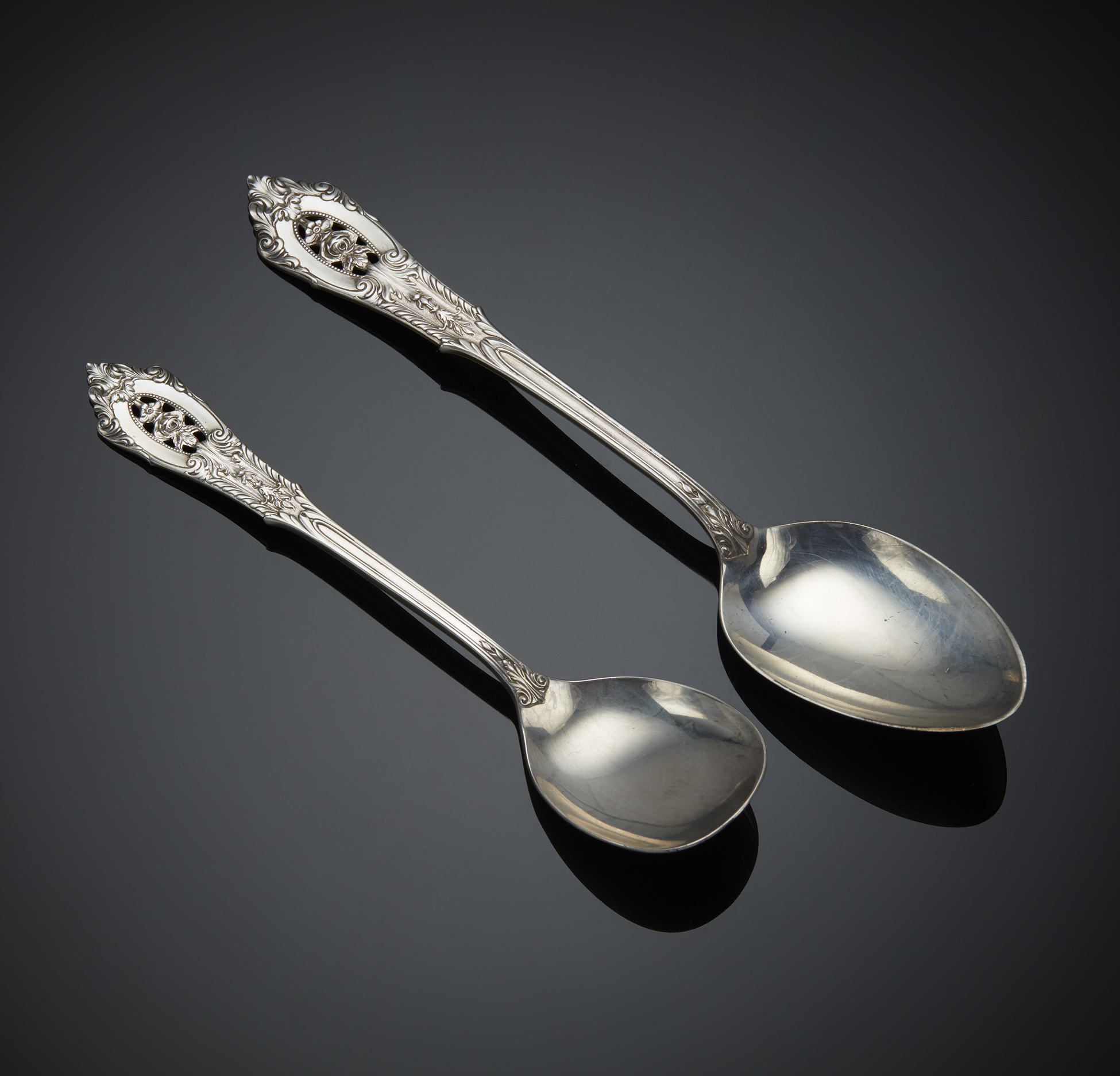 Wallace Sterling Flatware, Rose Point Pattern, 18.61 ozt | Witherell's ...