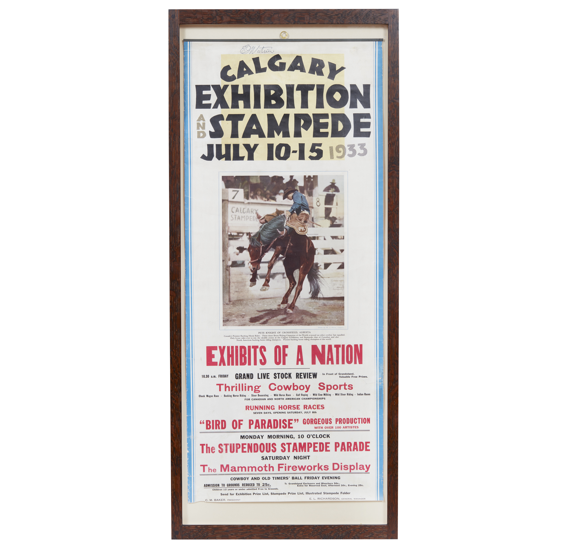 1933 Calgary Stampede Poster | Witherell's Auction House