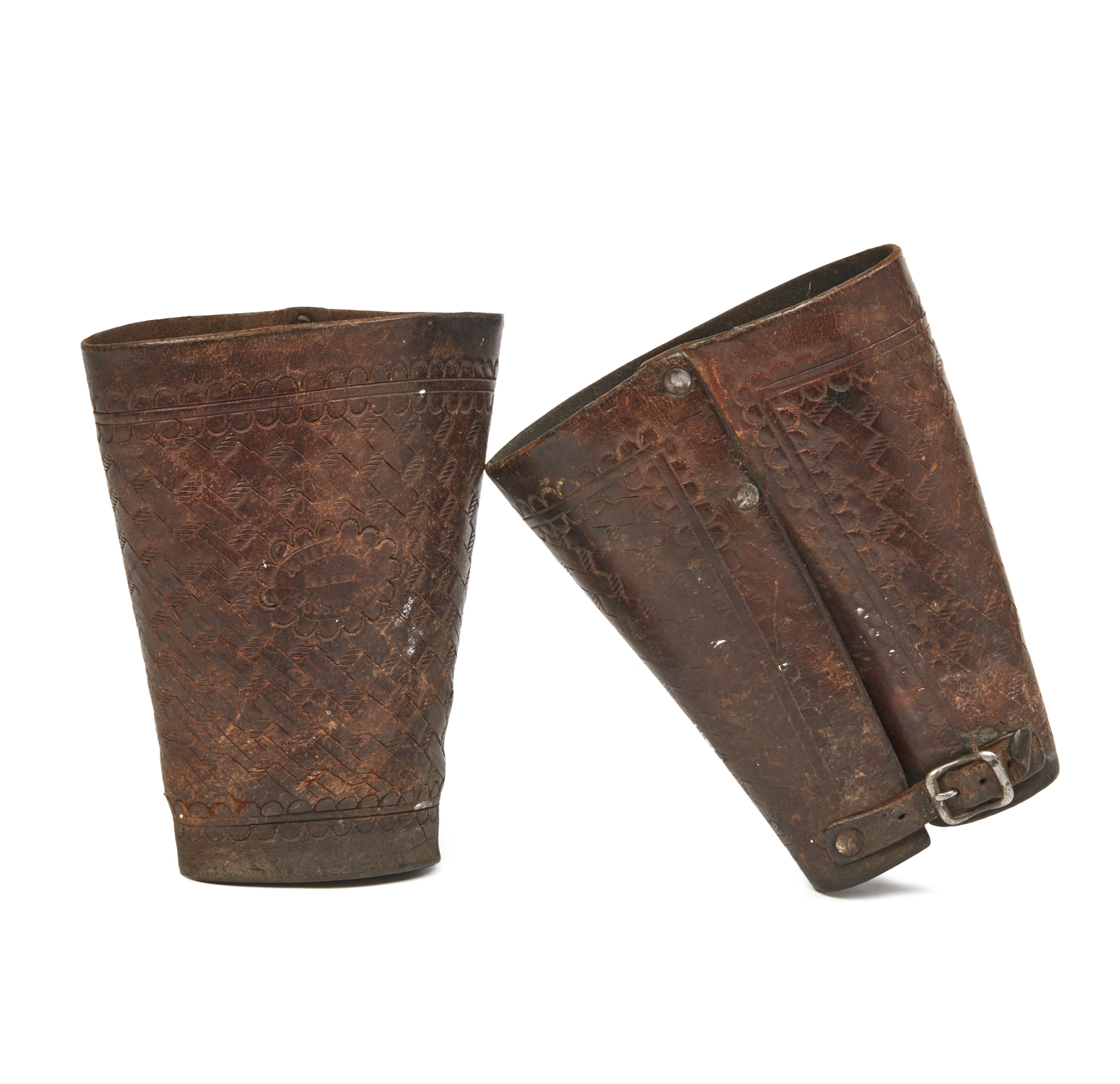 B. Gaffney Leather Cowboy Cuffs | Witherell's Auction House