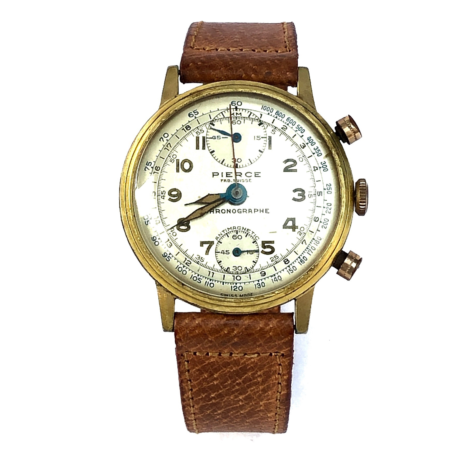 Pierce Chronograph Pilot Style Watch | Witherell's Auction House