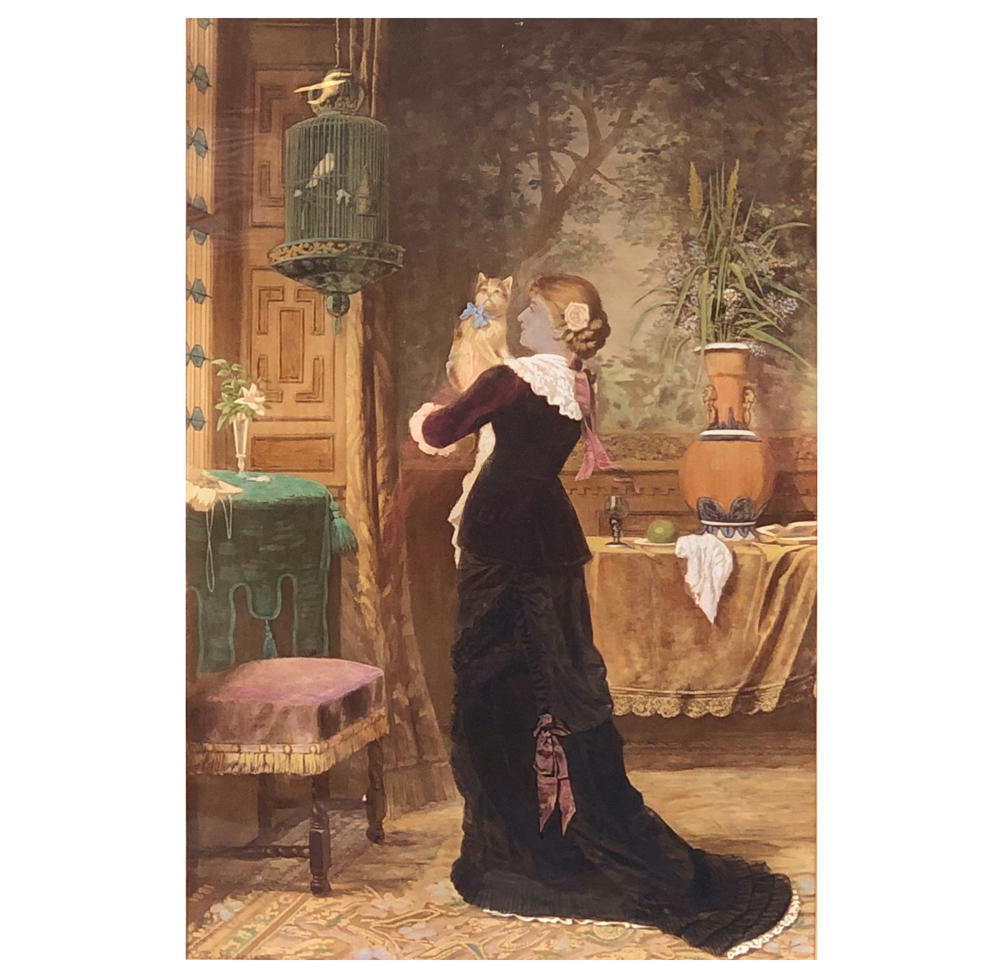 Reproduction of Victorian Interior Painting | Witherell's Auction House