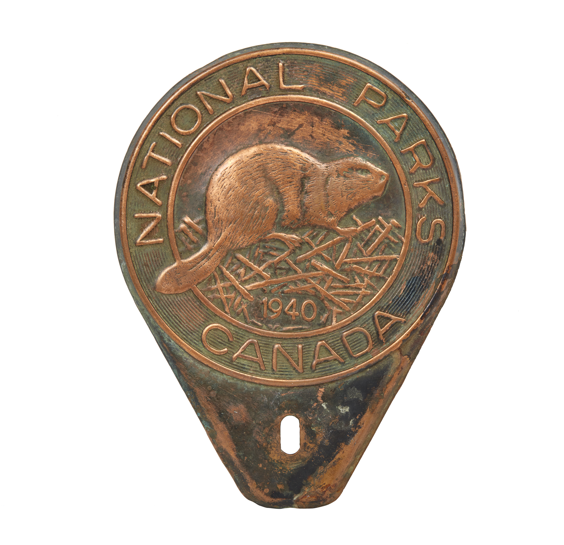 1940 Canadian National Parks Beaver License Plate Topper | Witherell's ...