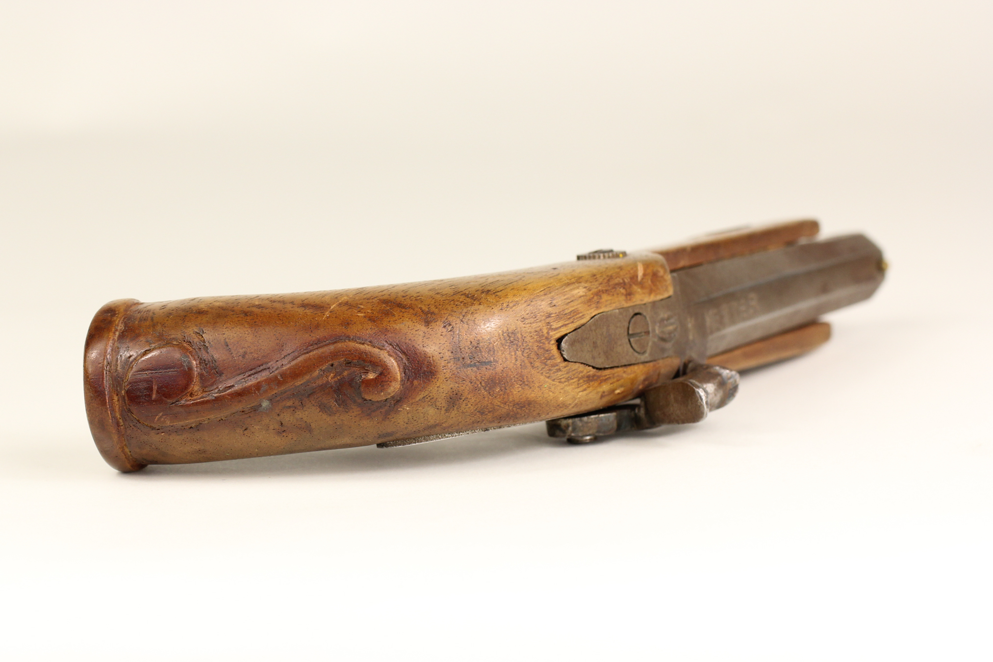 Antique Percussion Pocket Pistol with Back-Action Lock | Witherell's ...