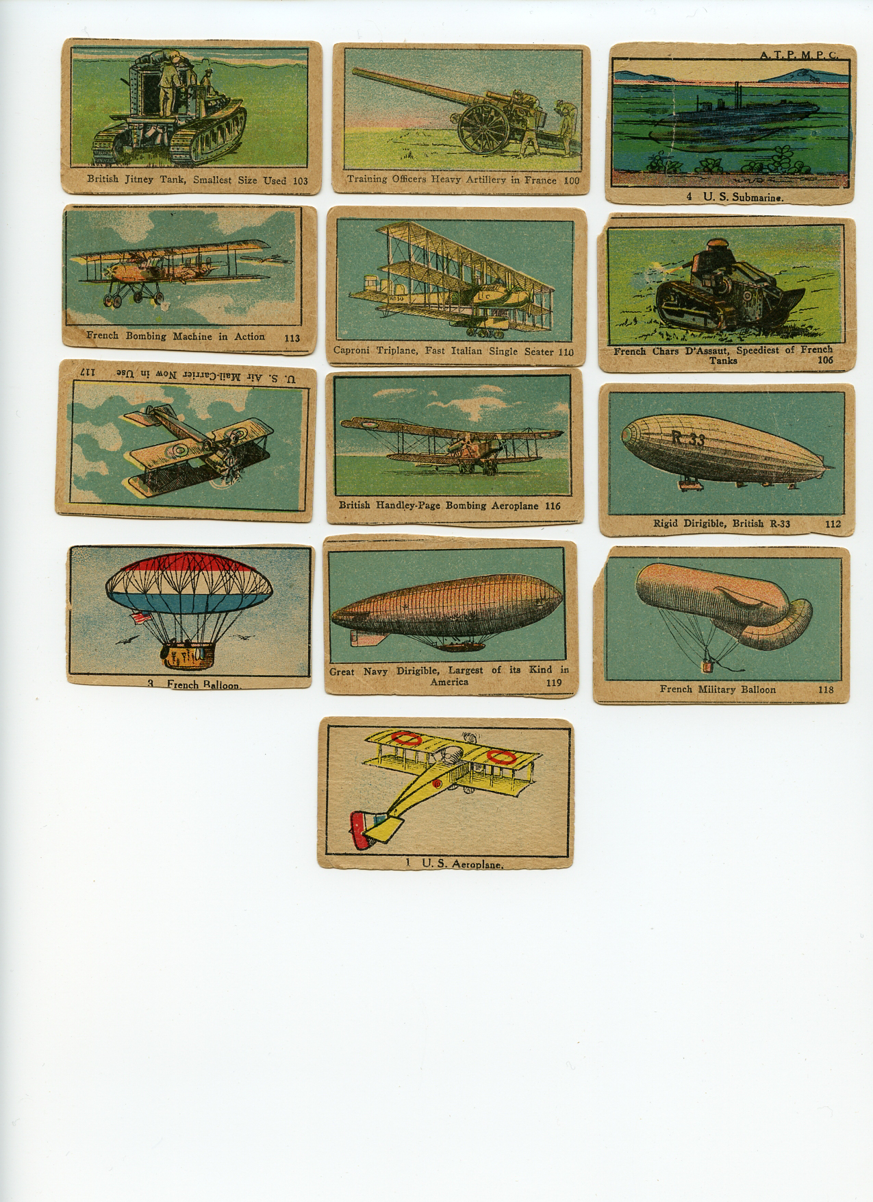 World War I Leaders, Scenes, Insignia Trading Cards (W545), c. 1920 ...