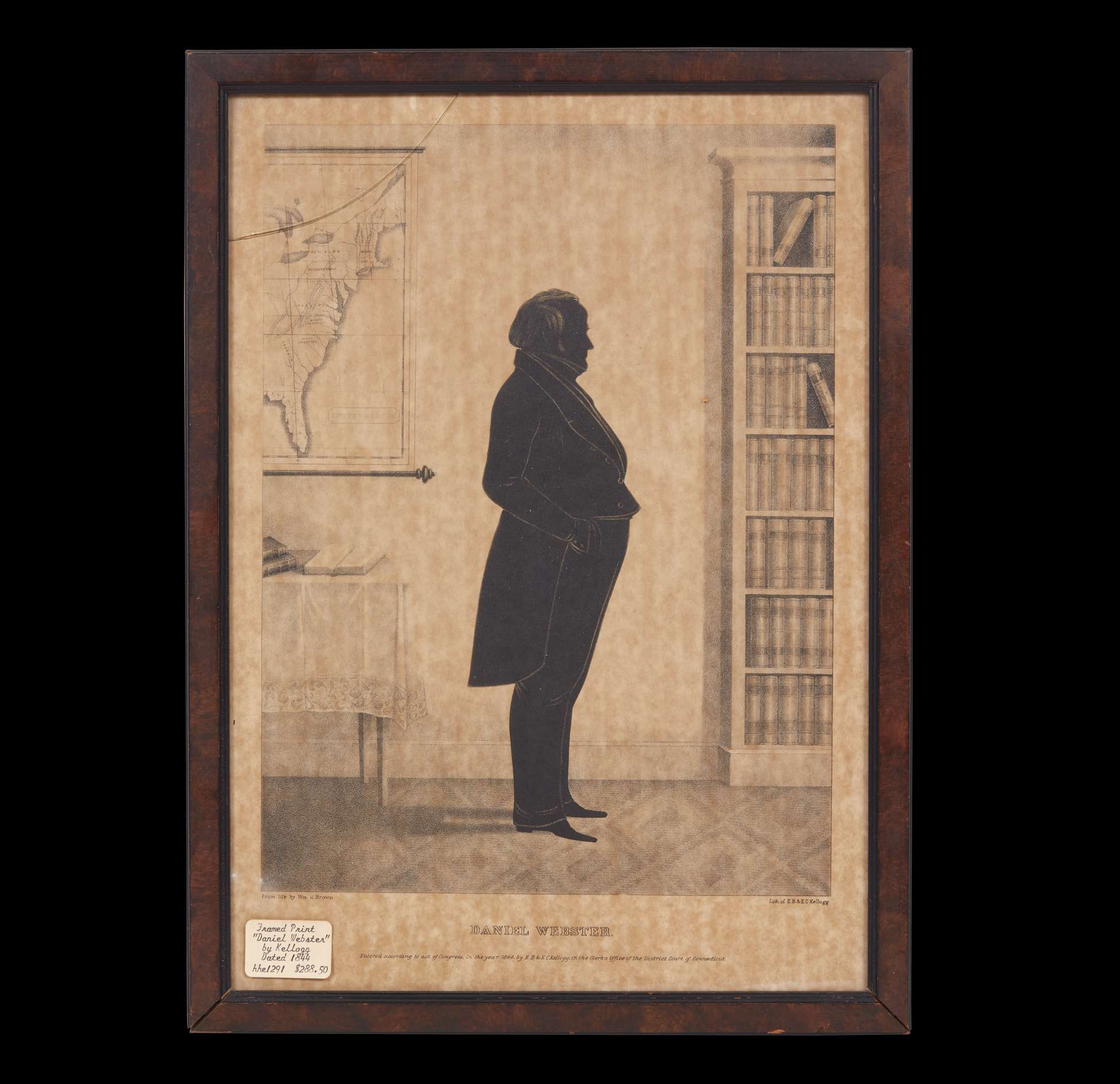 Daniel Webster Lithograph by Kellogg | Witherell's Auction House