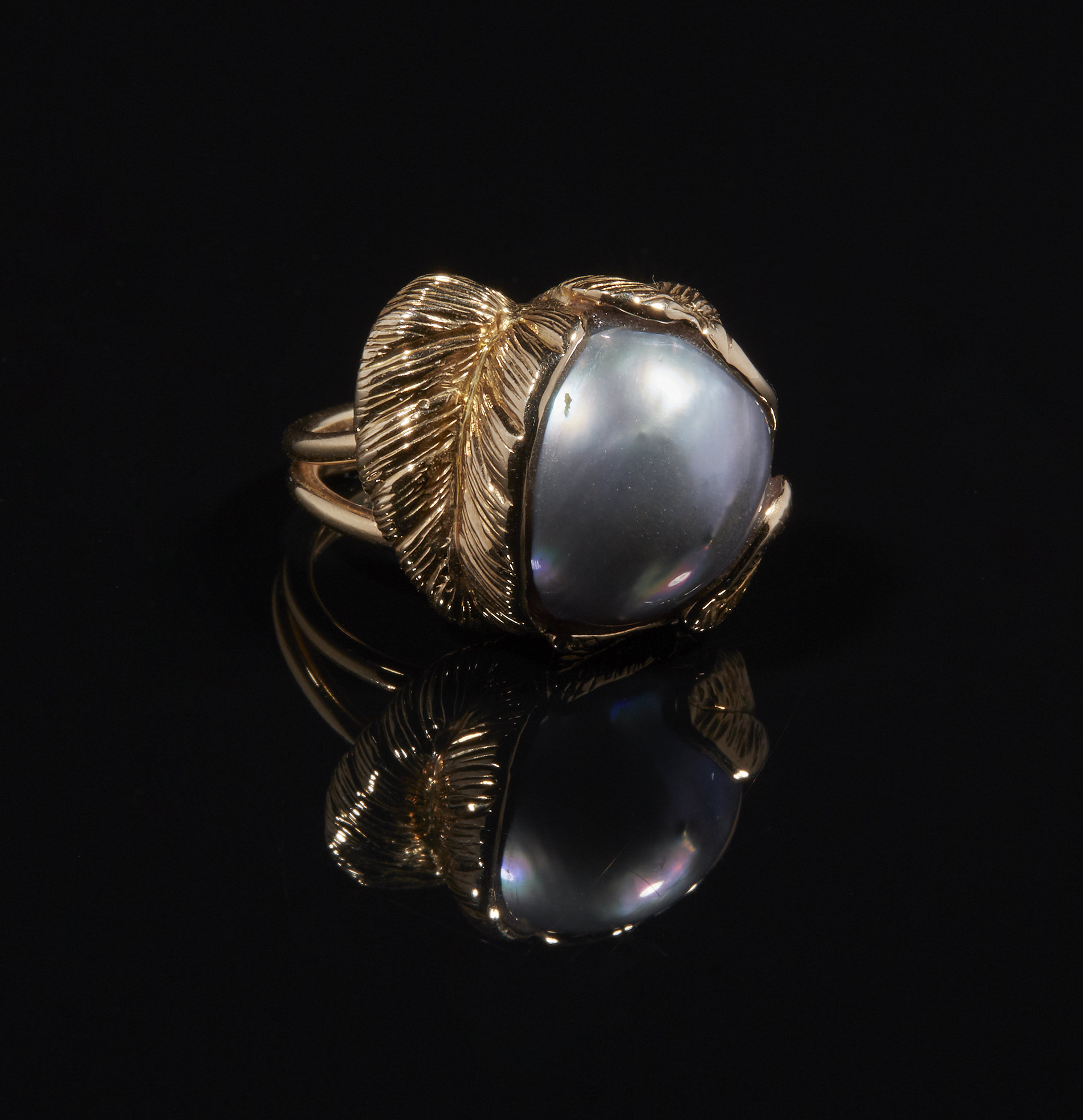 Mobe Pearl 14k Ring | Witherell's Auction House