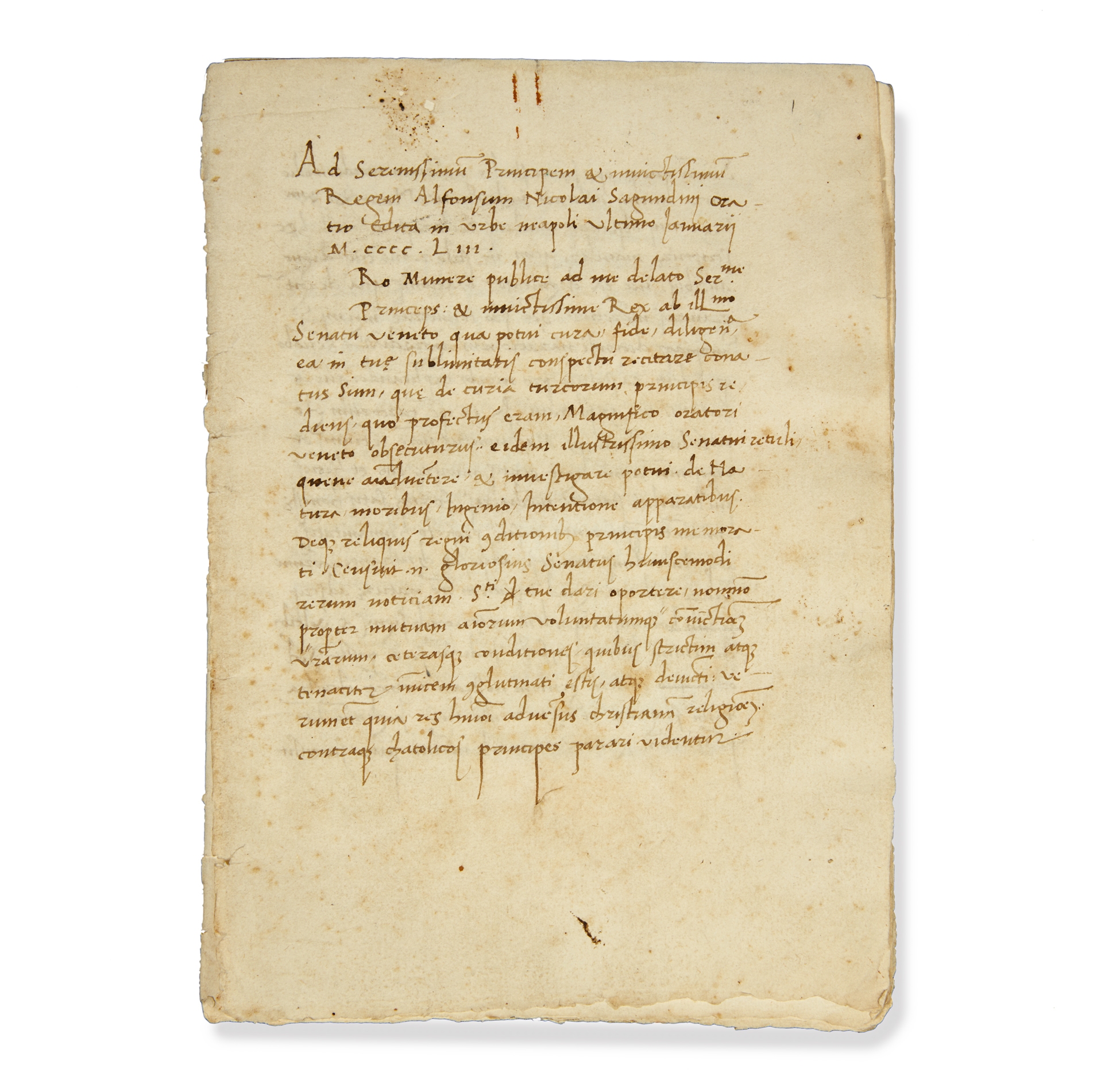 Handwritten Document written in Latin circa 1453 | Witherell's Auction ...