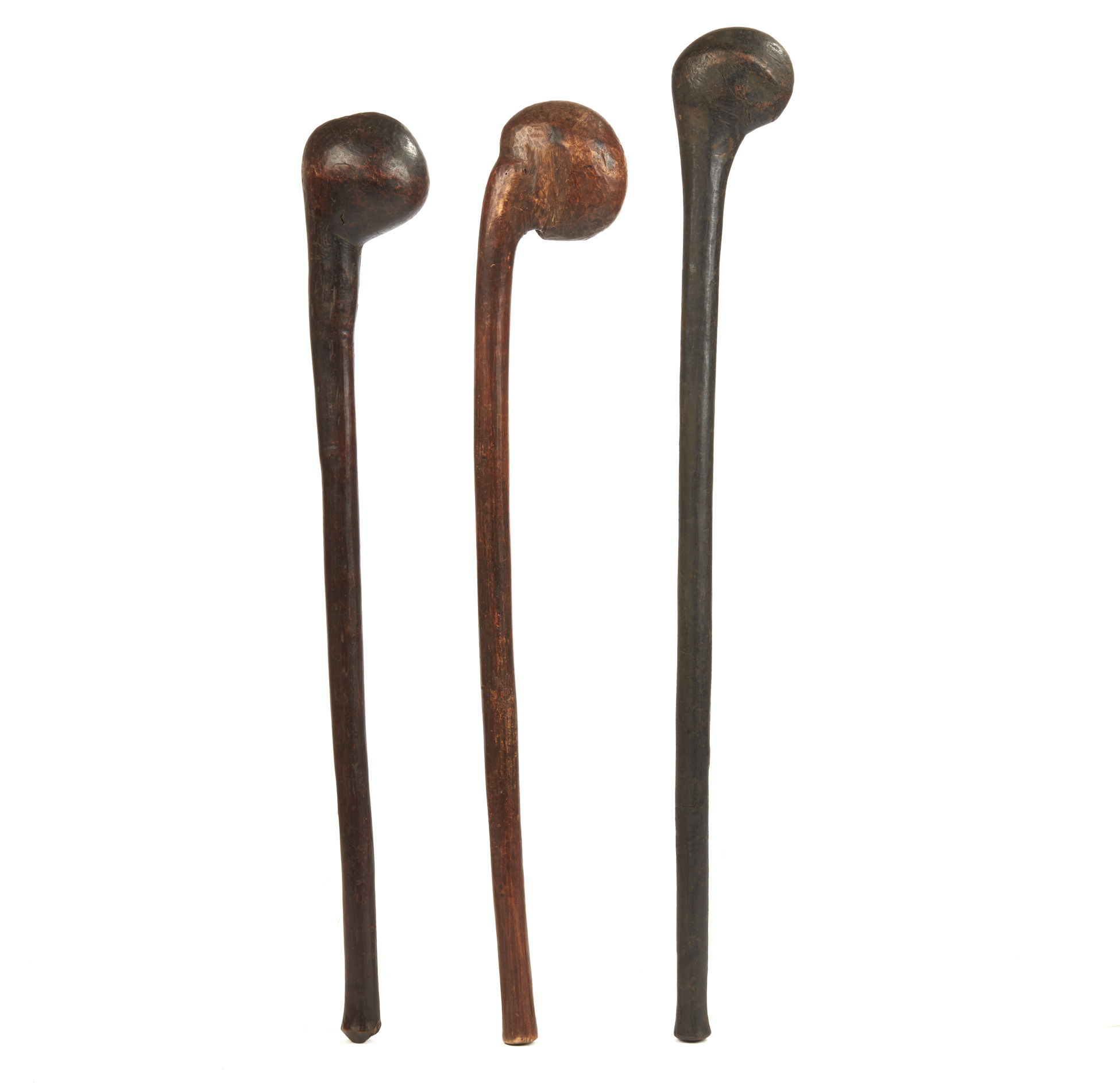 Three East African Wood Knobkerrie | Witherell's Auction House