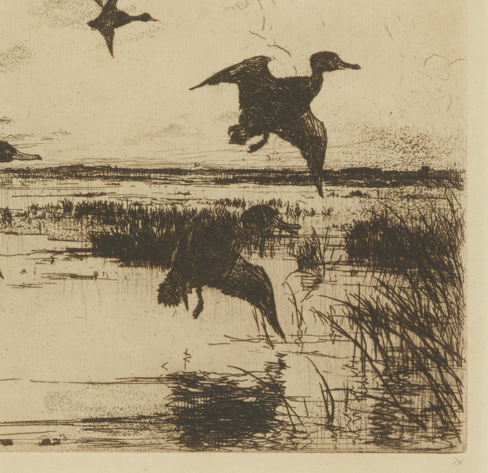Etching, Frank W. Benson (1862-1951), "Marshes at Evening" | Witherell ...