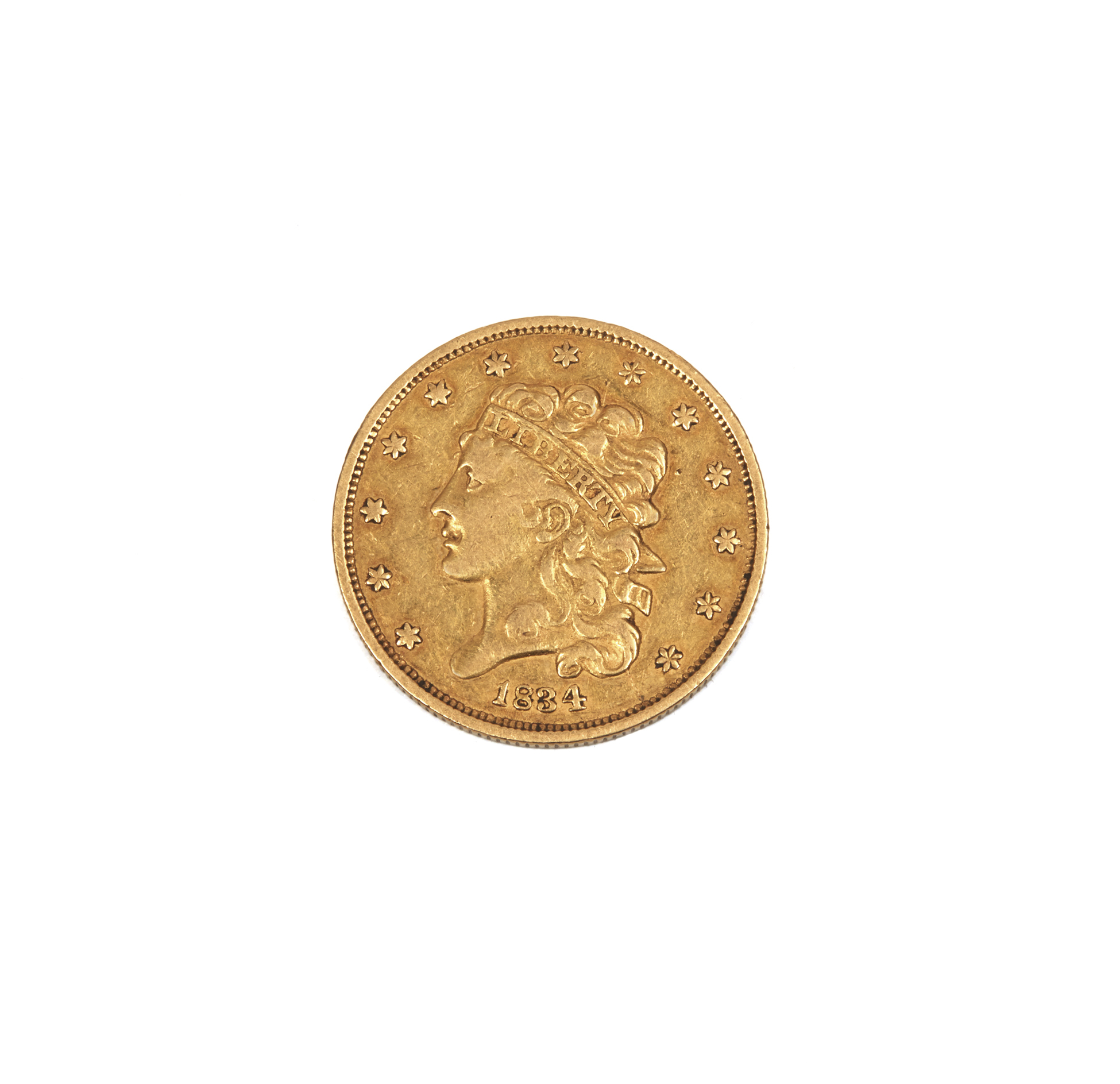 1834 Liberty Head $5 Gold Coin | Witherell's Auction House