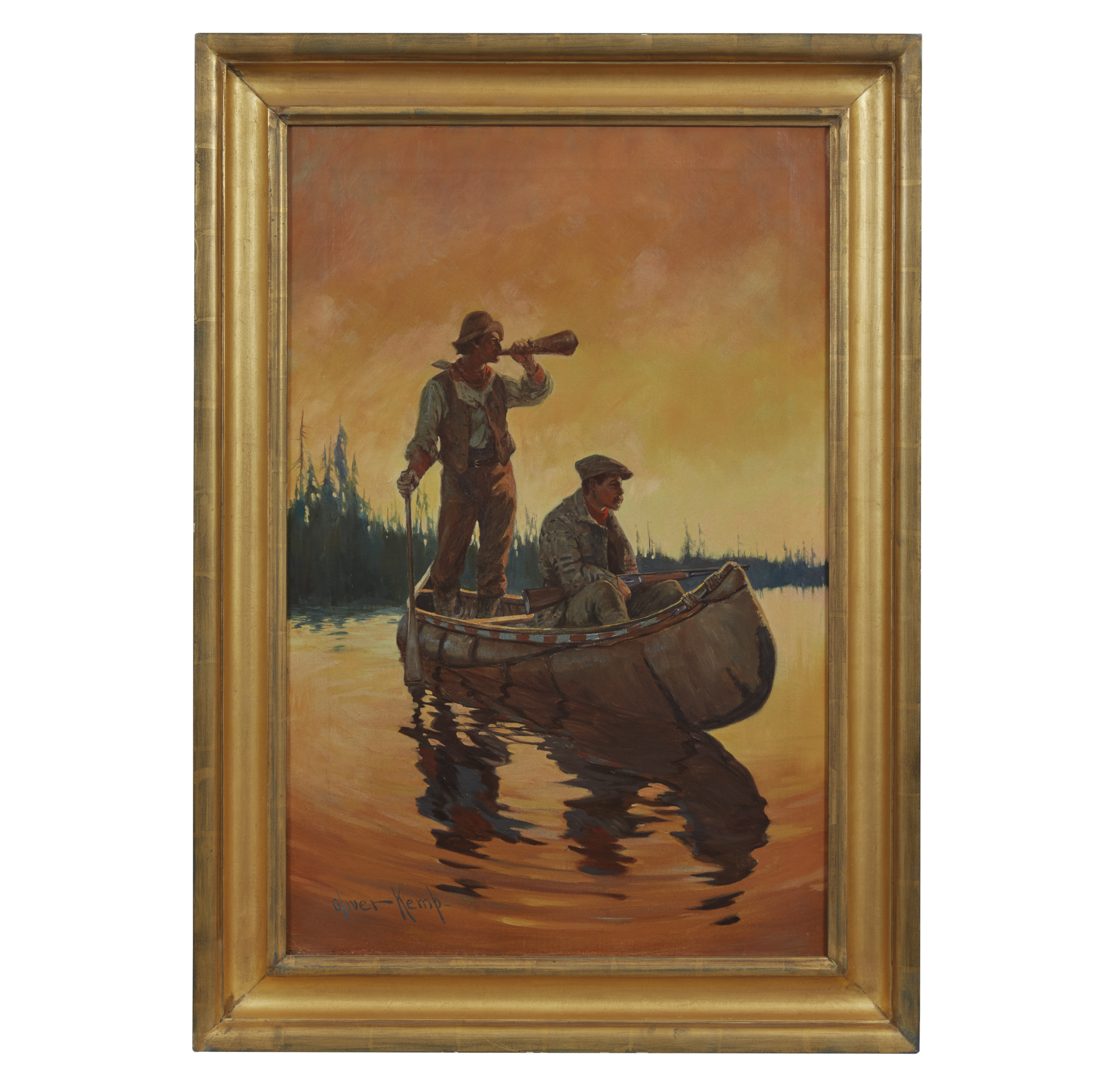 Oliver Kemp (1887-1934) Painting, "Moose Call" | Witherell's Auction House