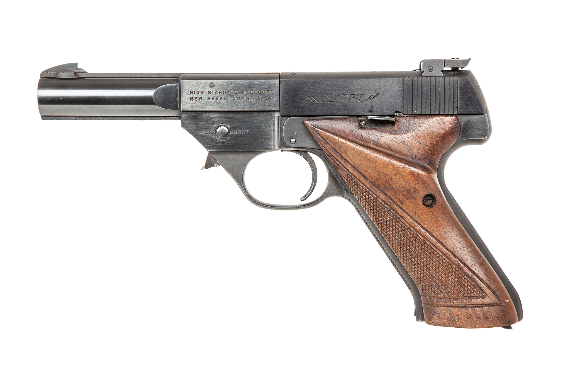 High Standard Olympic .22 short caliber bull barreled target pistol ...