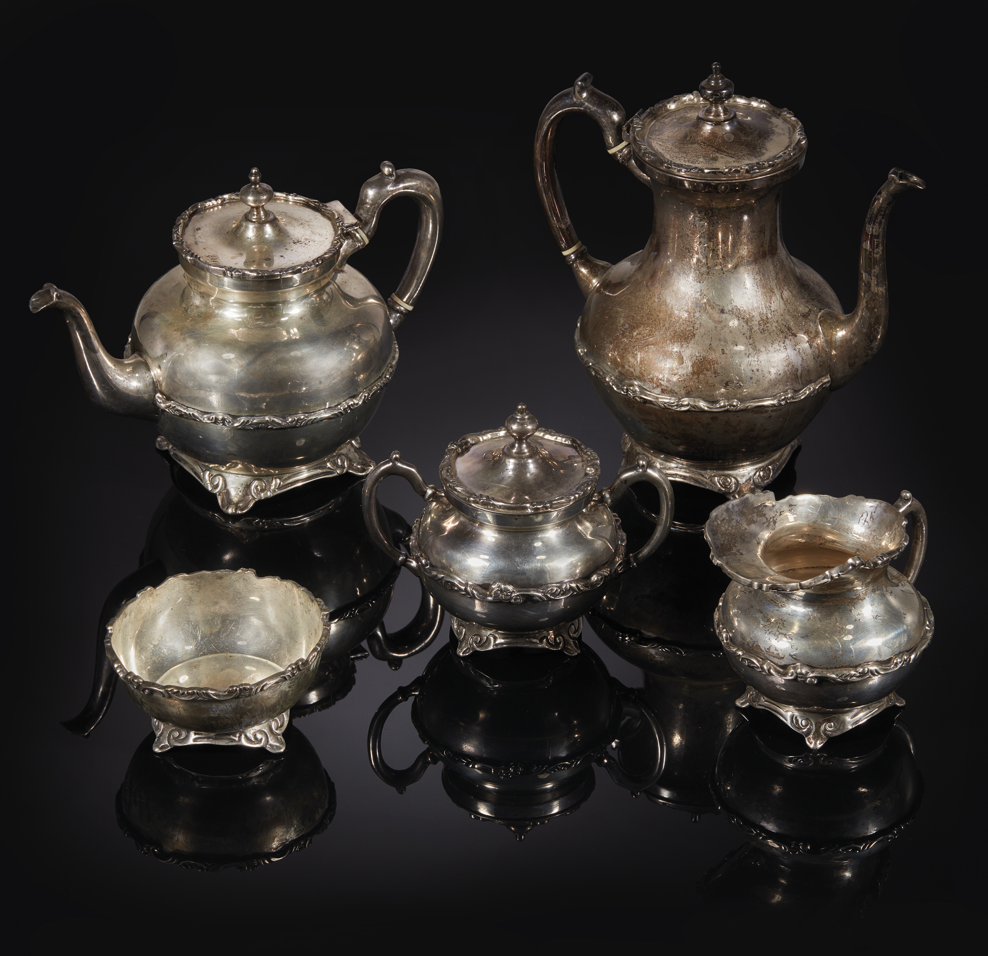 5 Piece Tane Mexican Silver Tea Service, 108.97 ozt | Witherell's ...
