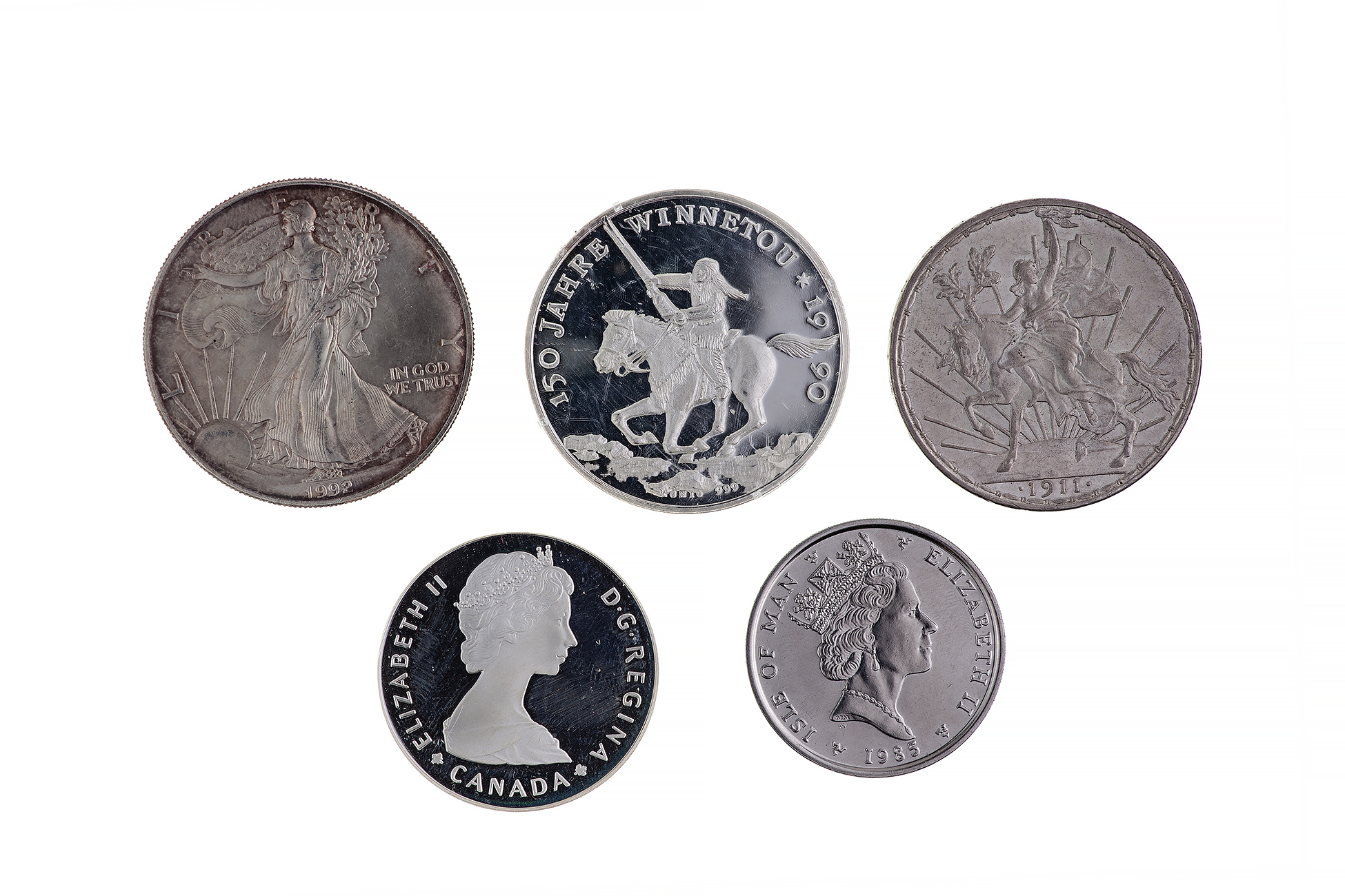 Assorted Silver & Platinum Coins | Witherell's Auction House Assorted Silver & Platinum Coins | Witherell's Auction House