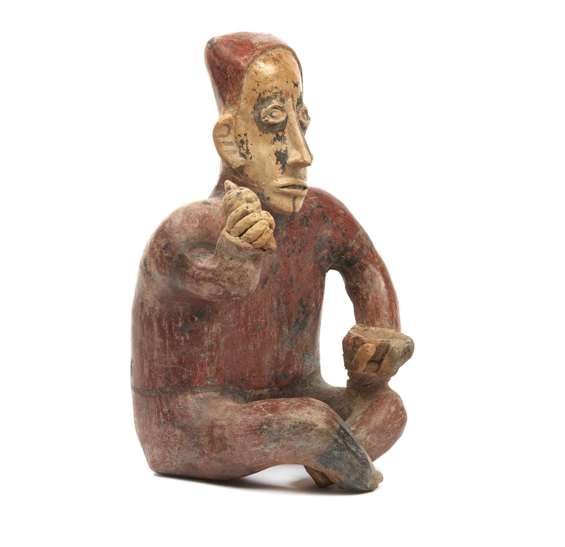 Jalisco Style Seated Shaman Figure | Witherell's Auction House