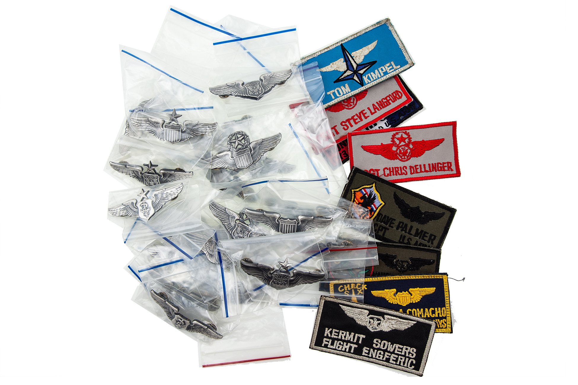 21 Modern USAF and US Army Flight Wings, all full-sized, along with 9 ...