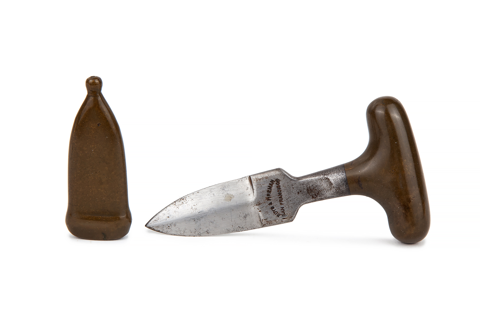 San Francisco Style Push Dagger and Cork Screw | Witherell's Auction House