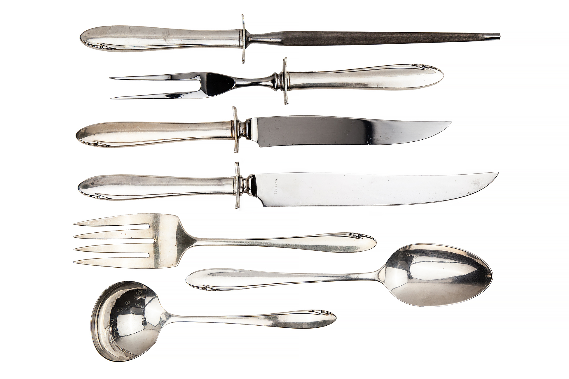 100 Piece Heirloom Sterling Silver Flatware, 92.14 ozt, "Lasting Spring ...