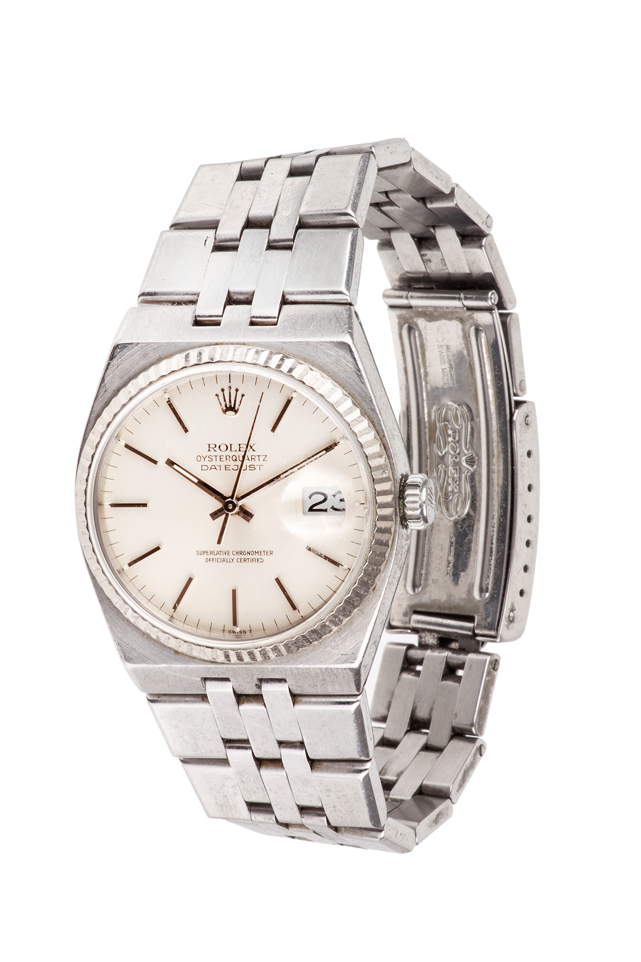 Men's Rolex Stainless Steel Oyster Quartz Datejust Chronometer Watch ...