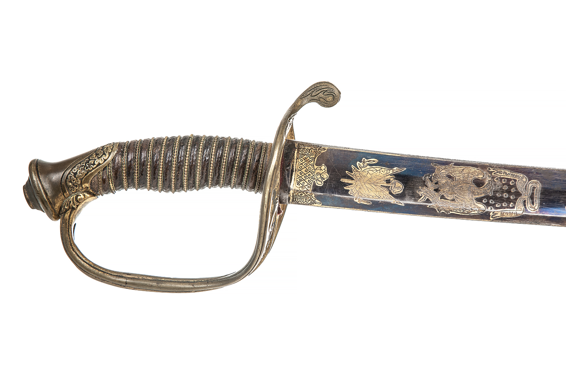 US 1850 Foot Officer’s Sword with older “Honour And My Country” blade ...