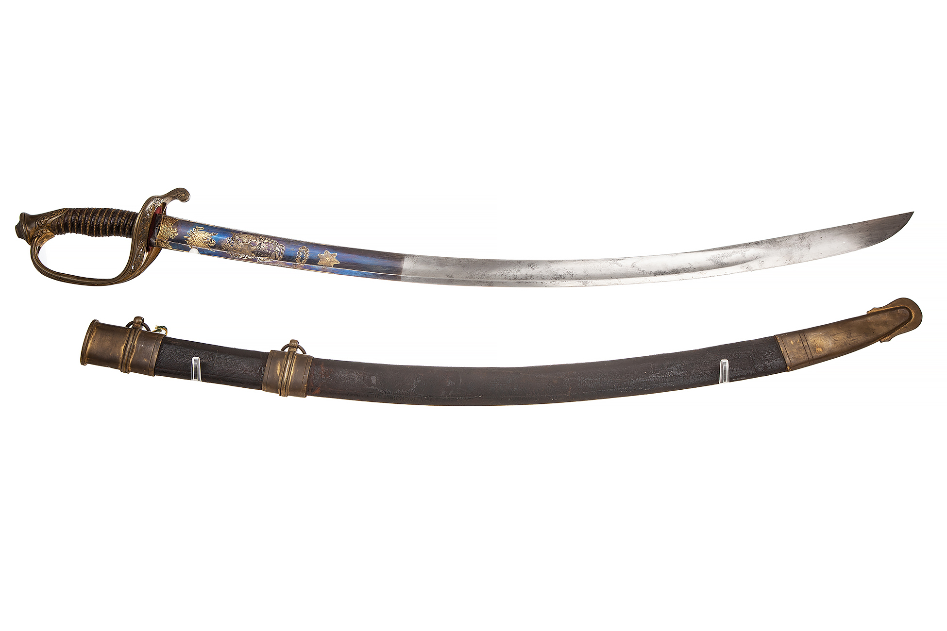 US 1850 Foot Officer’s Sword with older “Honour And My Country” blade ...