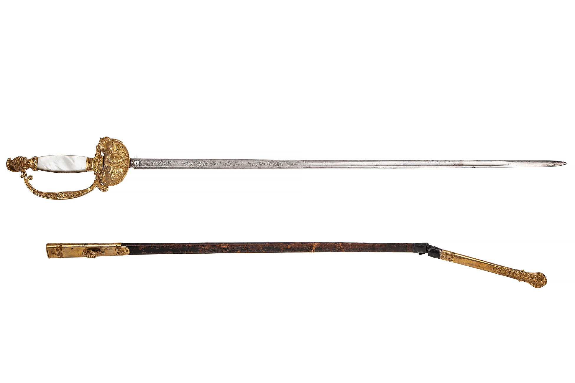 European or American Court or Staff Sword with Knight’s head pommel ...