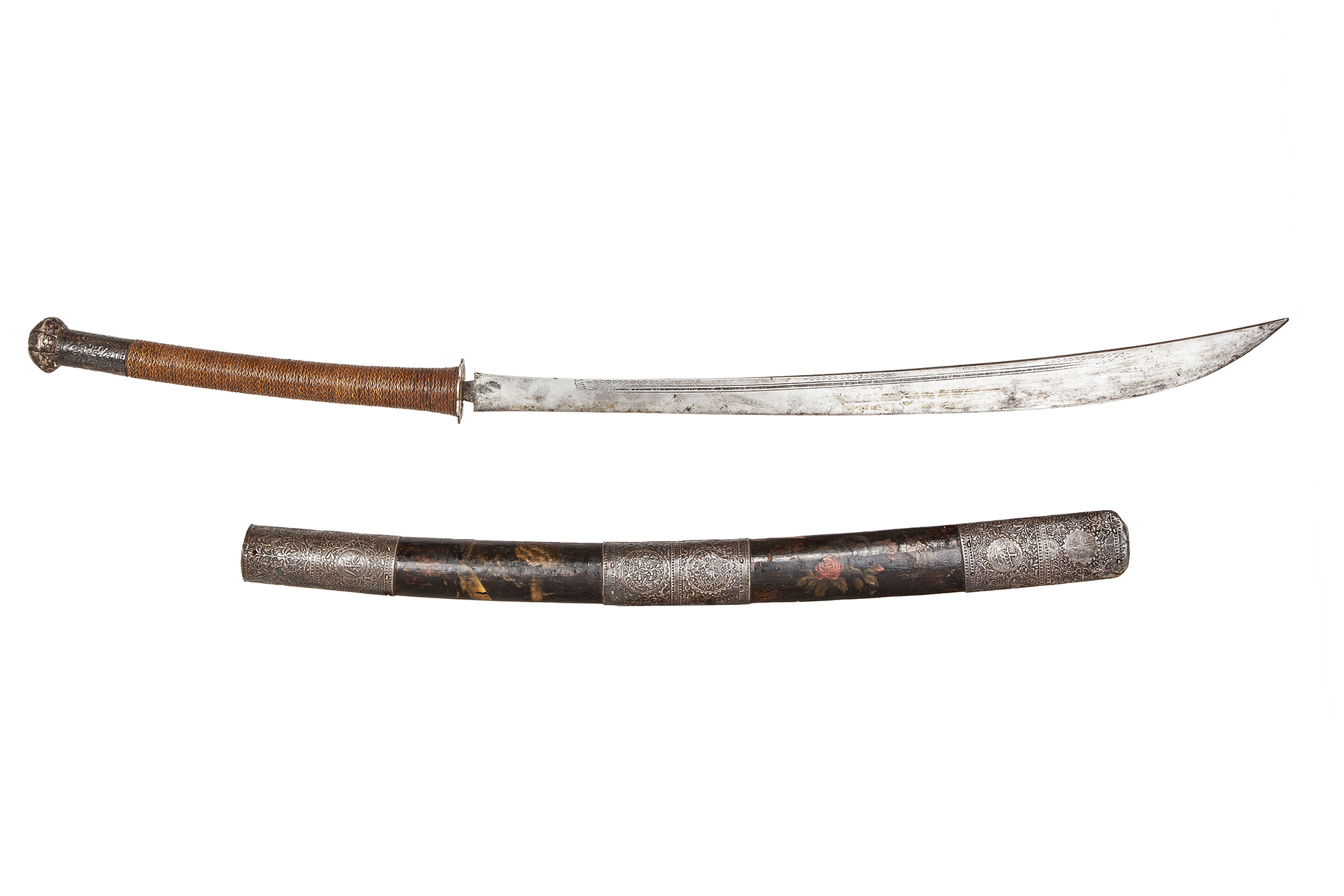 Burmese Dha Sword with Silver Mounts | Witherell's Auction House