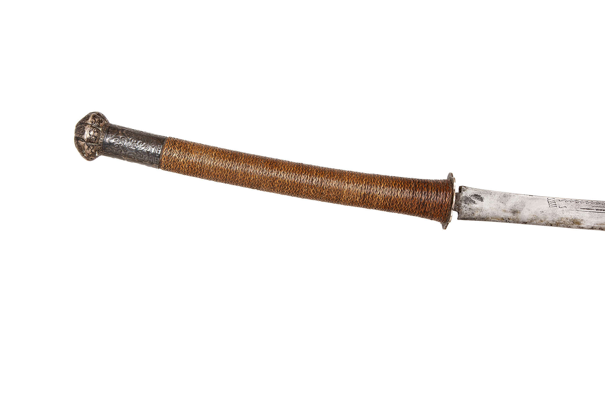 Burmese Dha Sword with Silver Mounts | Witherell's Auction House