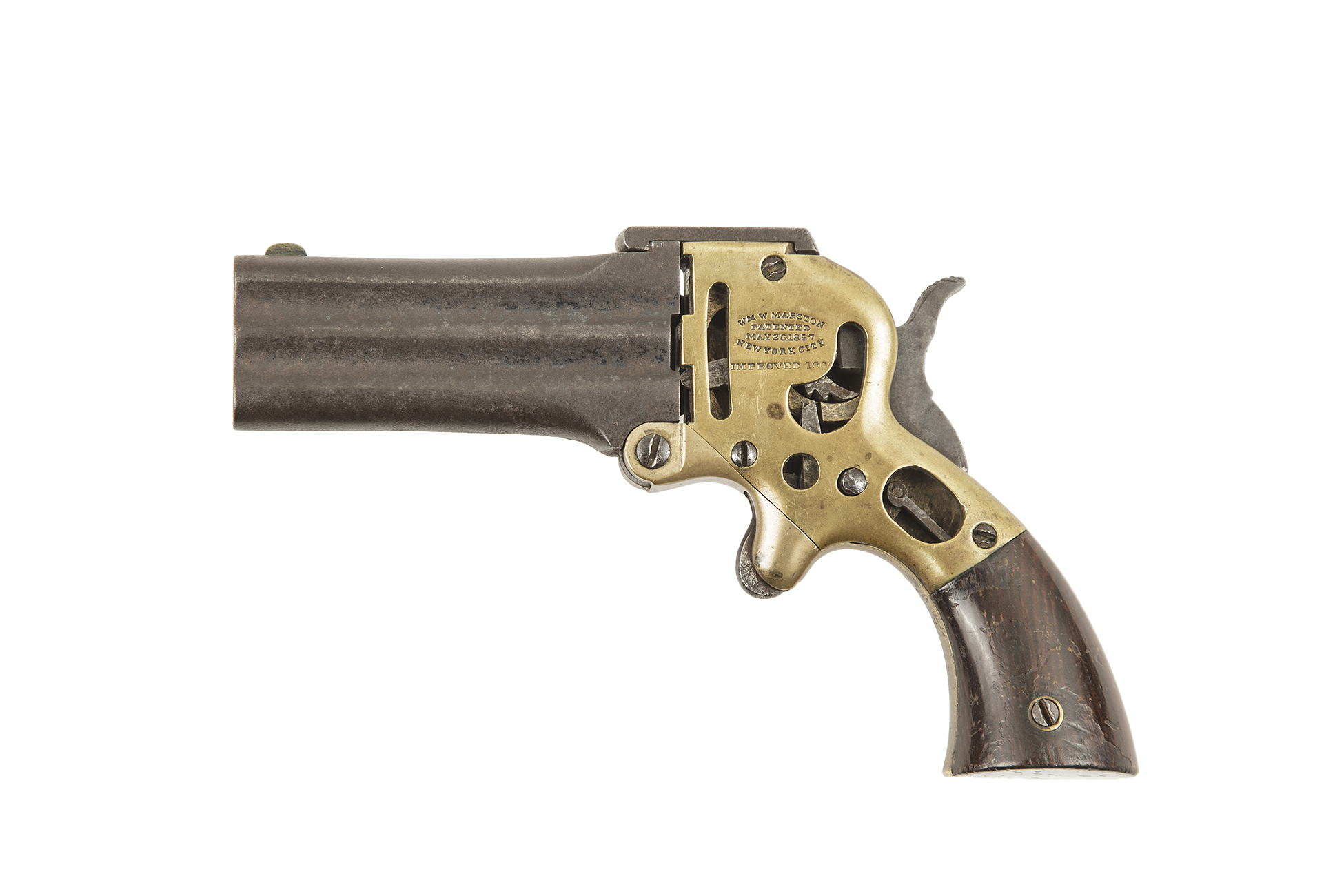 Martson's Three-Barrel Derringer with "Cutaway" Frame | Witherell's ...
