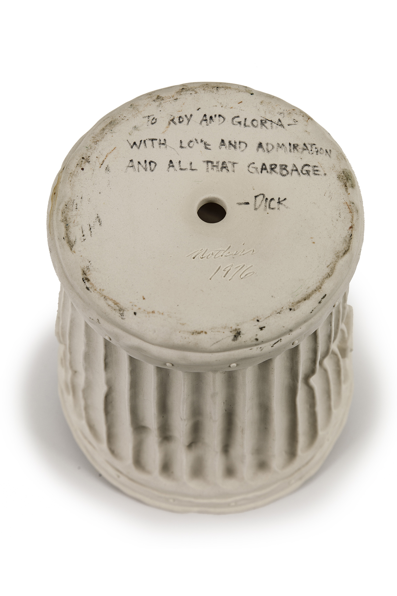 Richard Notkin (b. 1948) Ceramic Garbage Can | Witherell's Auction House