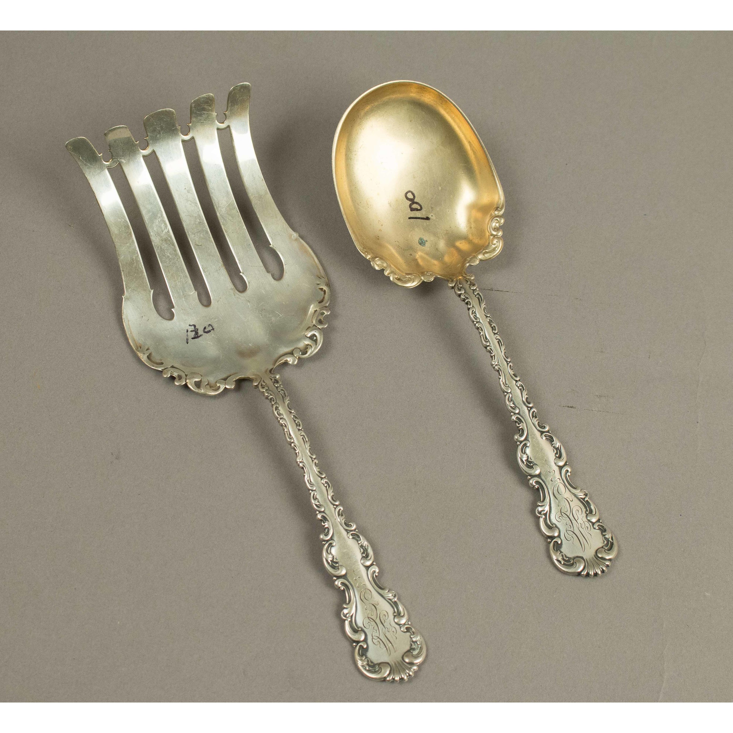 Shreve Sterling Silver Serving Utensils, 7 Troy Oz. | Witherell's ...