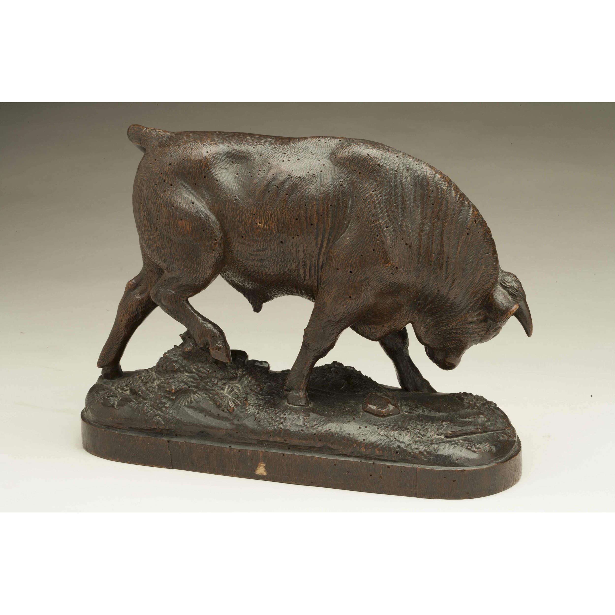 Pair of Carved Wood Cow Sculptures | Witherell's Auction House