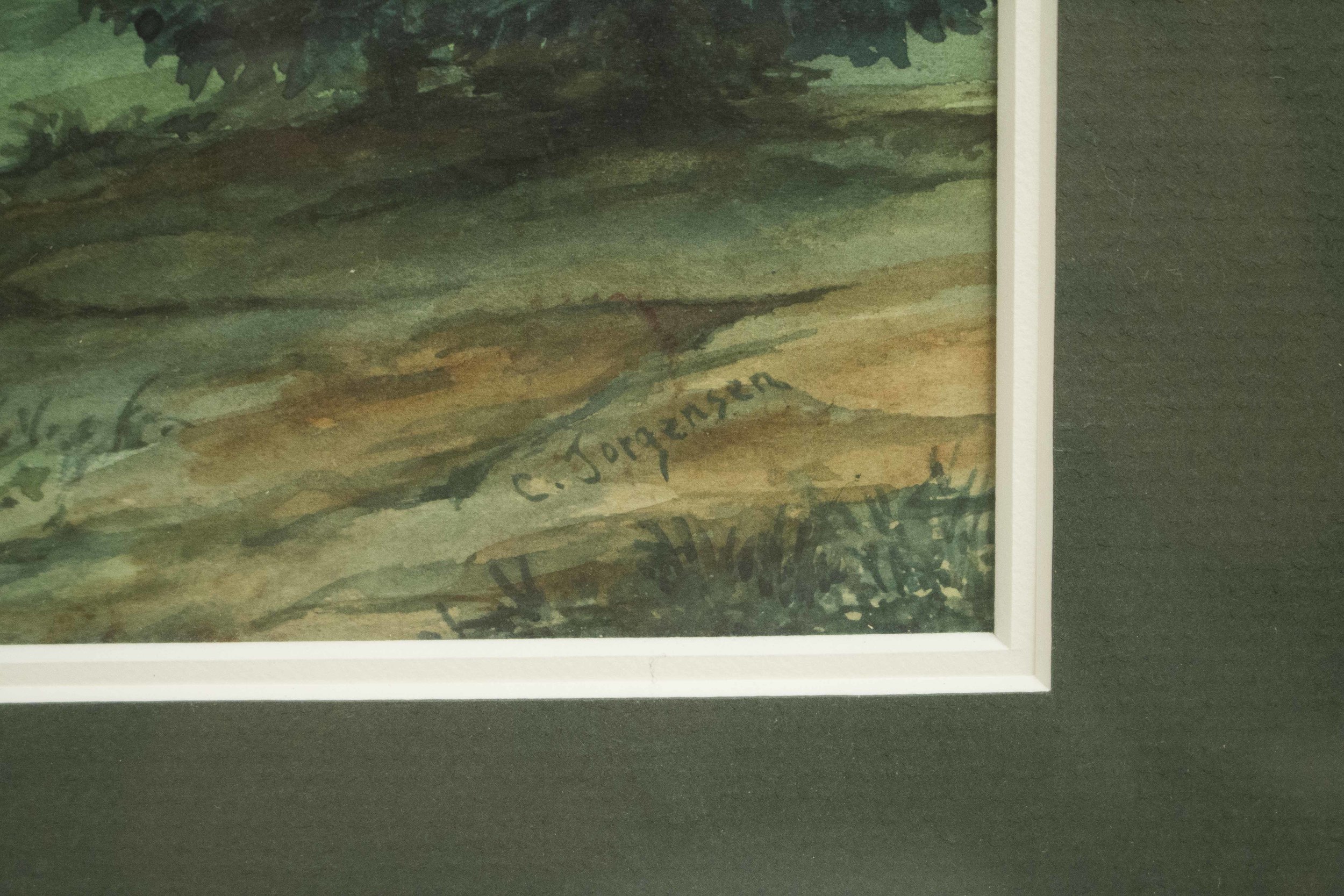 Christian Jorgensen (1860-1935) Watercolor Landscape | Witherell's ...