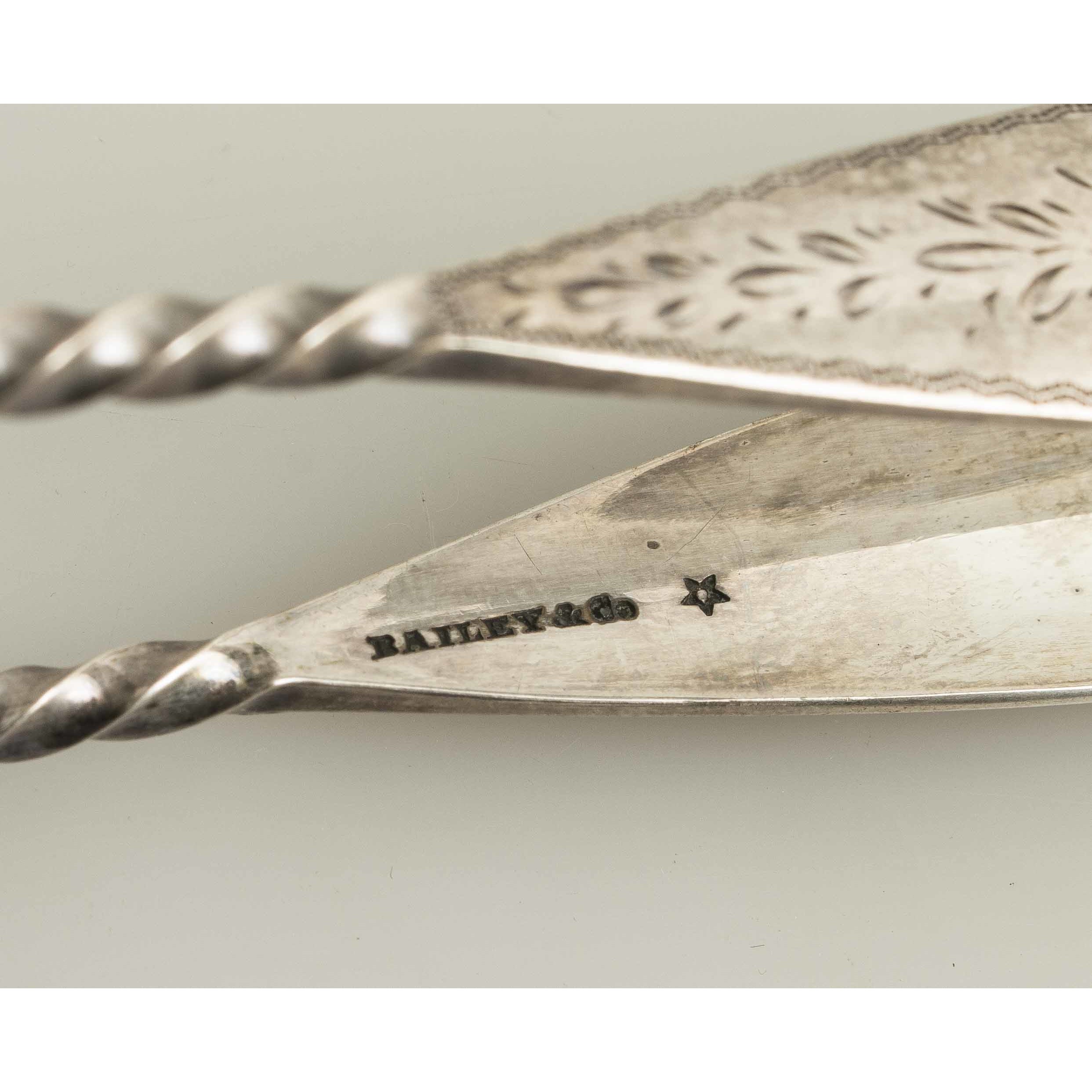 George Sharp (1852-1866) Silver Tongs | Witherell's Auction House