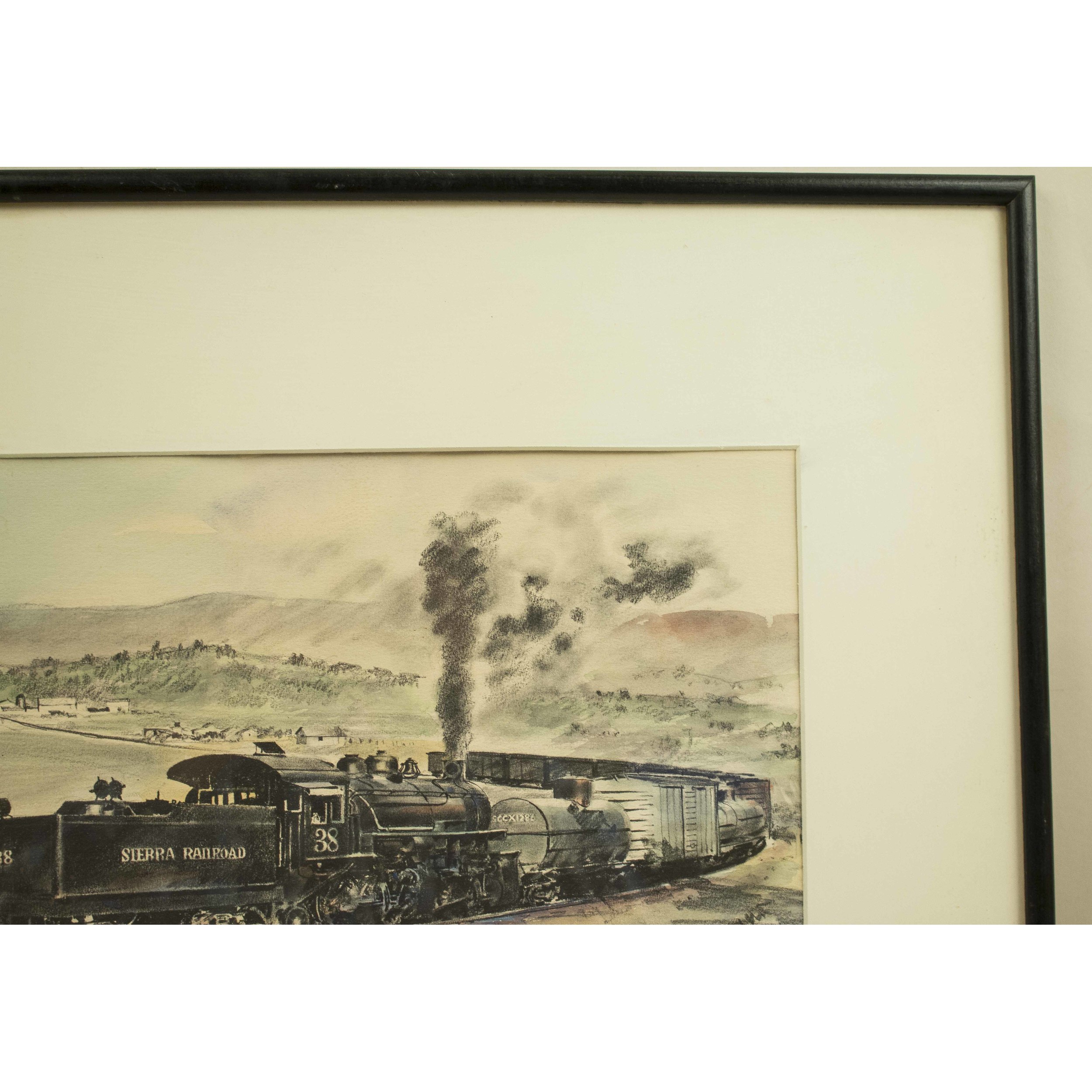George Mathis (1909-1977) Train Drawing | Witherell's Auction House