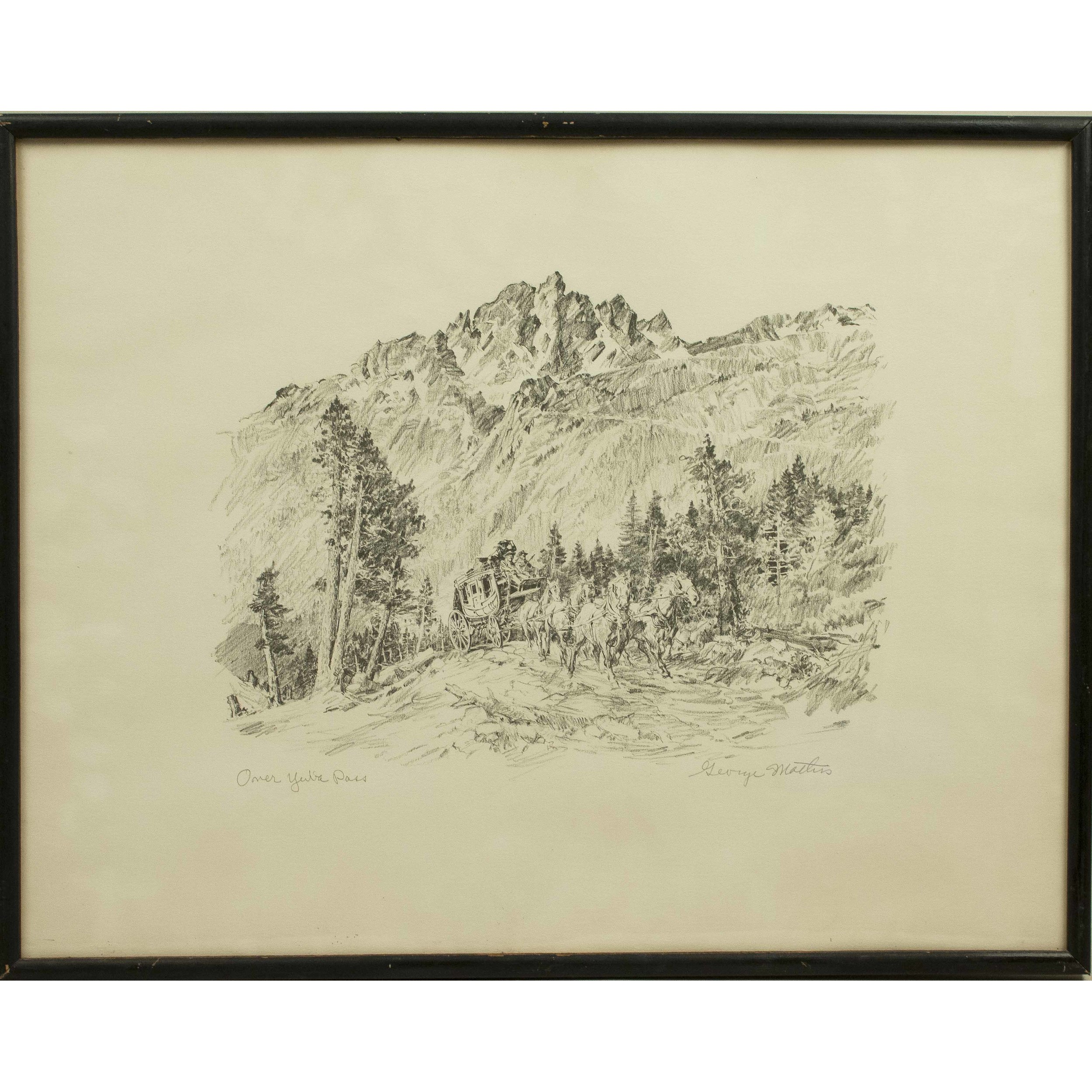 George Mathis (1909-1977) "Over Yuba Pass" Drawing | Witherell's ...