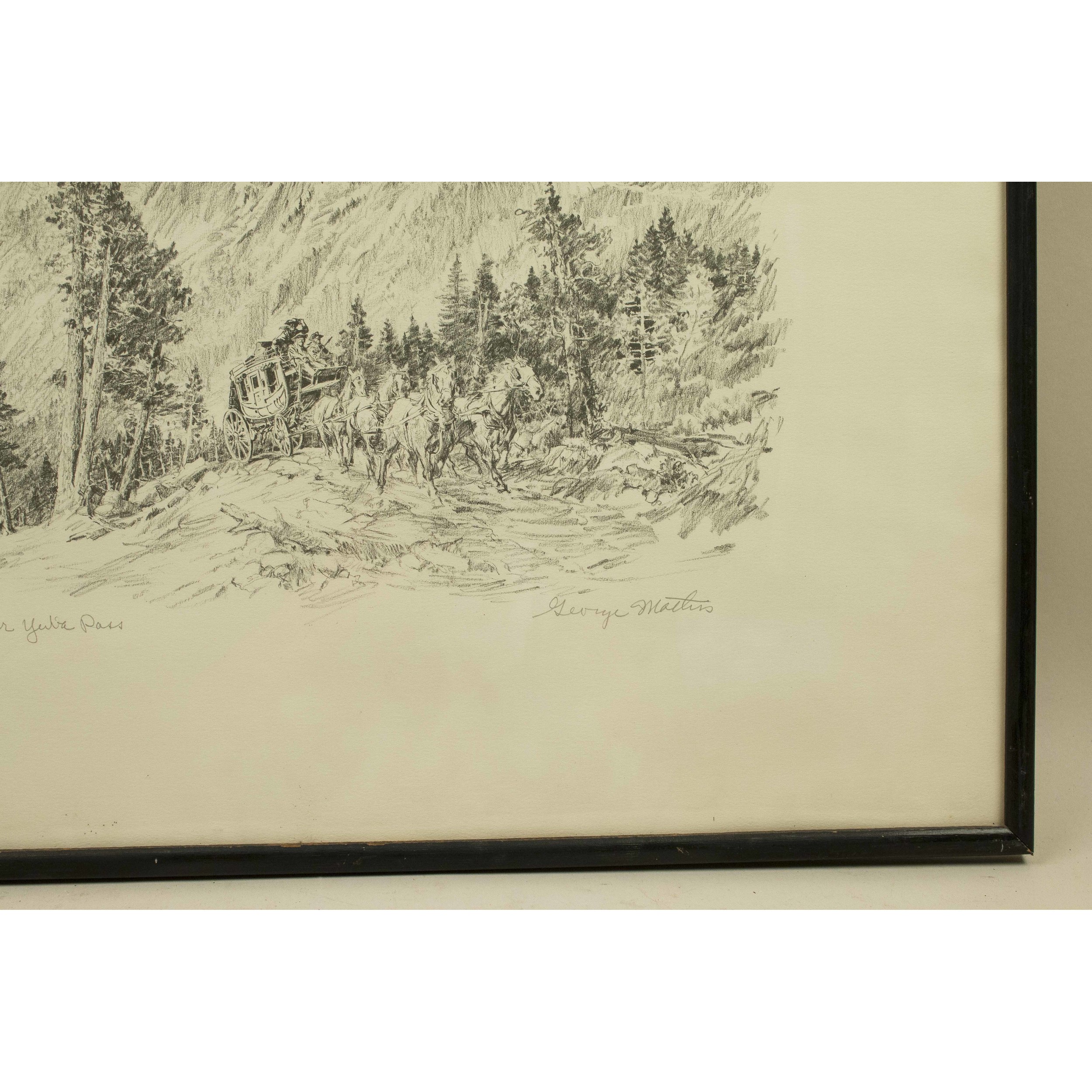 George Mathis (1909-1977) "Over Yuba Pass" Drawing | Witherell's ...