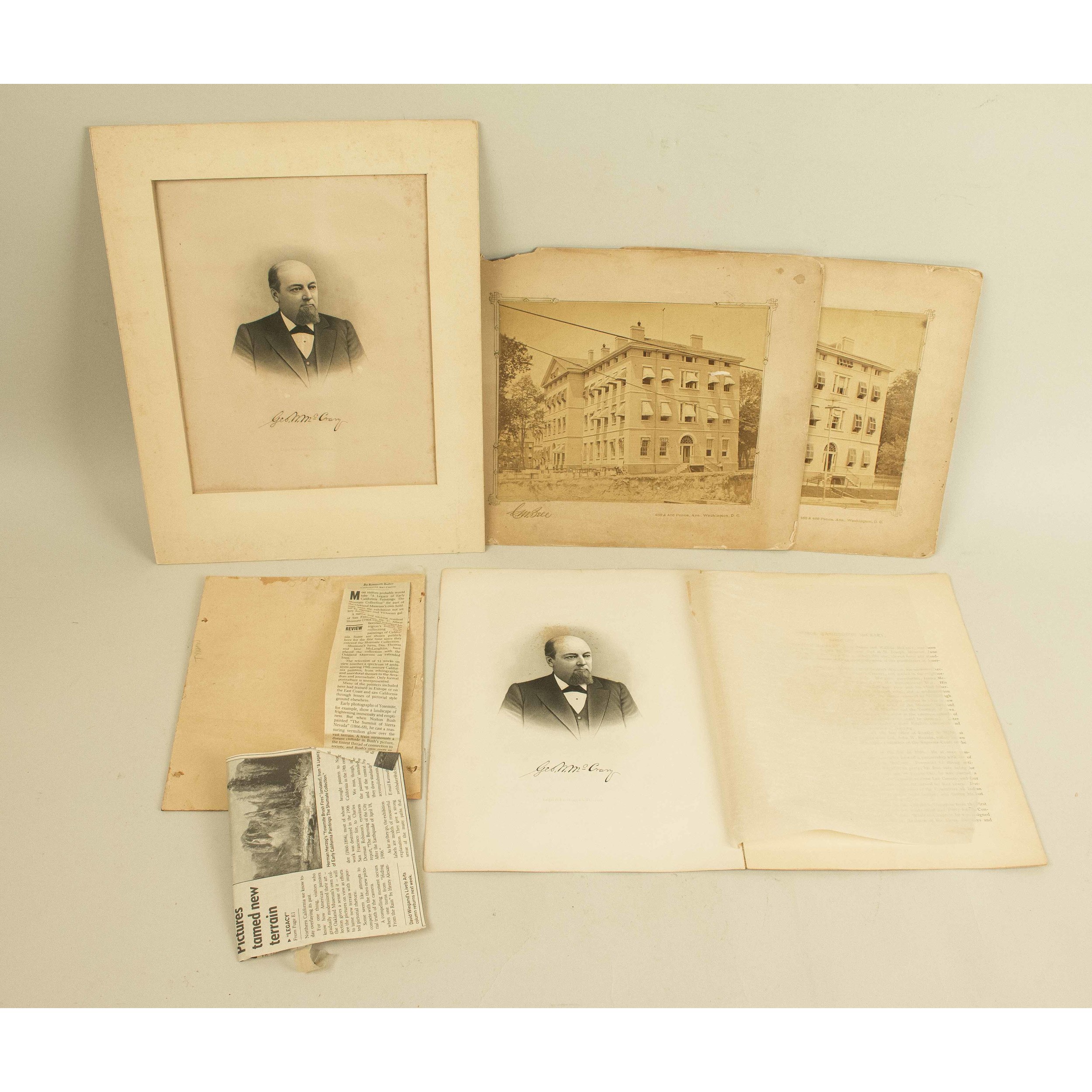 George McCrary Archive Comprising Two Bell Photos of the Old War ...