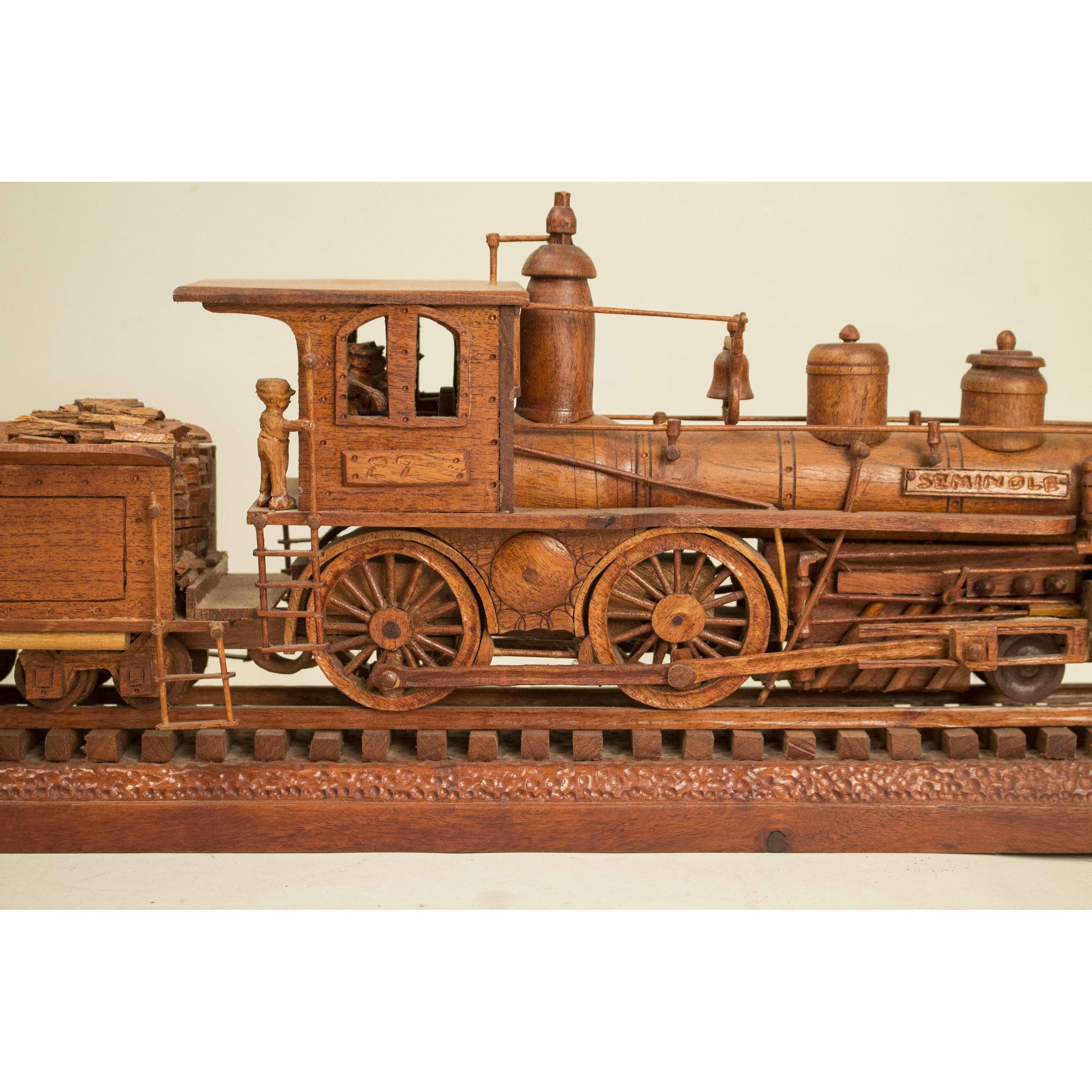 Carved Wood Locomotive, Dick Brown | Witherell's Auction House