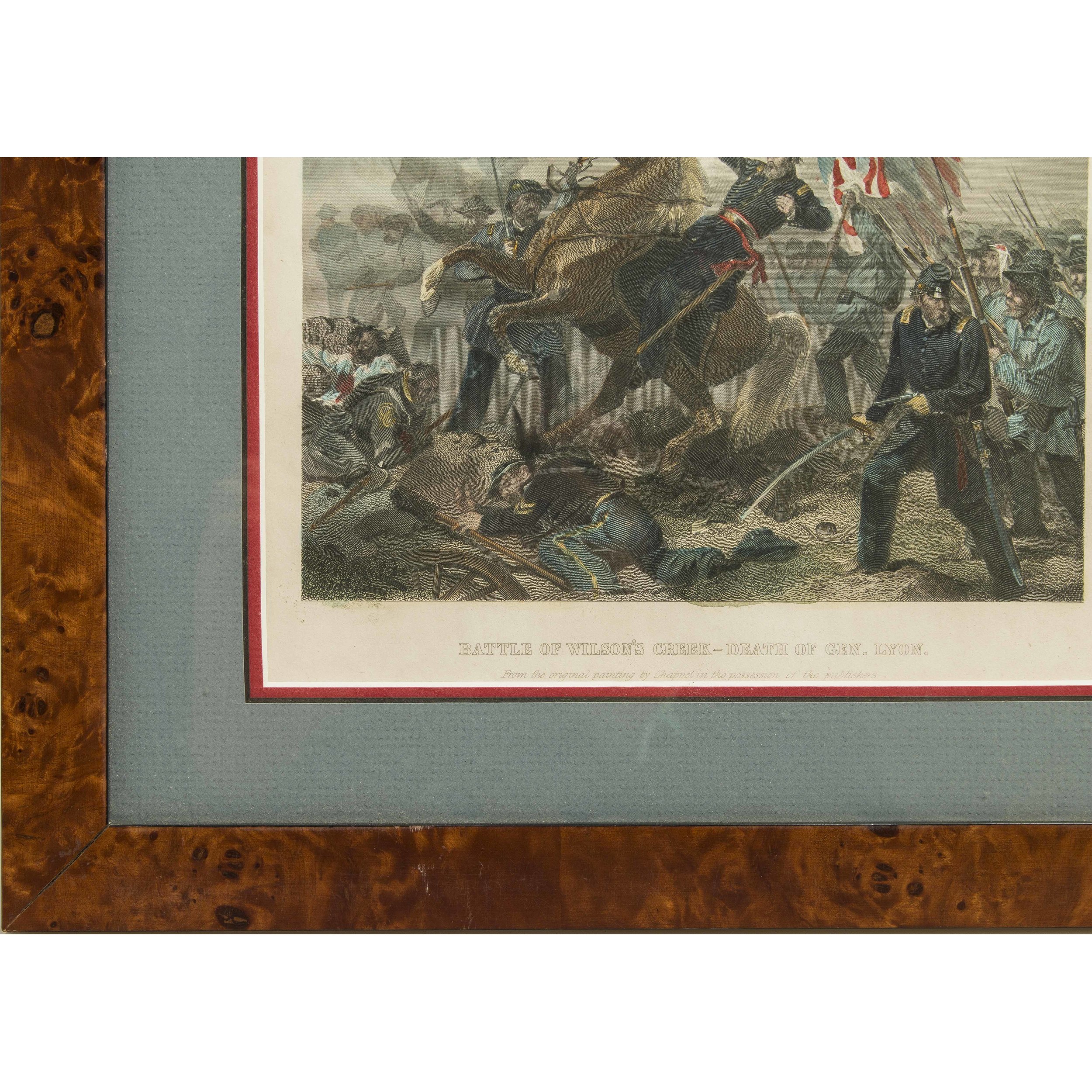 Death of General Lyon Handcolored Print | Witherell's Auction House