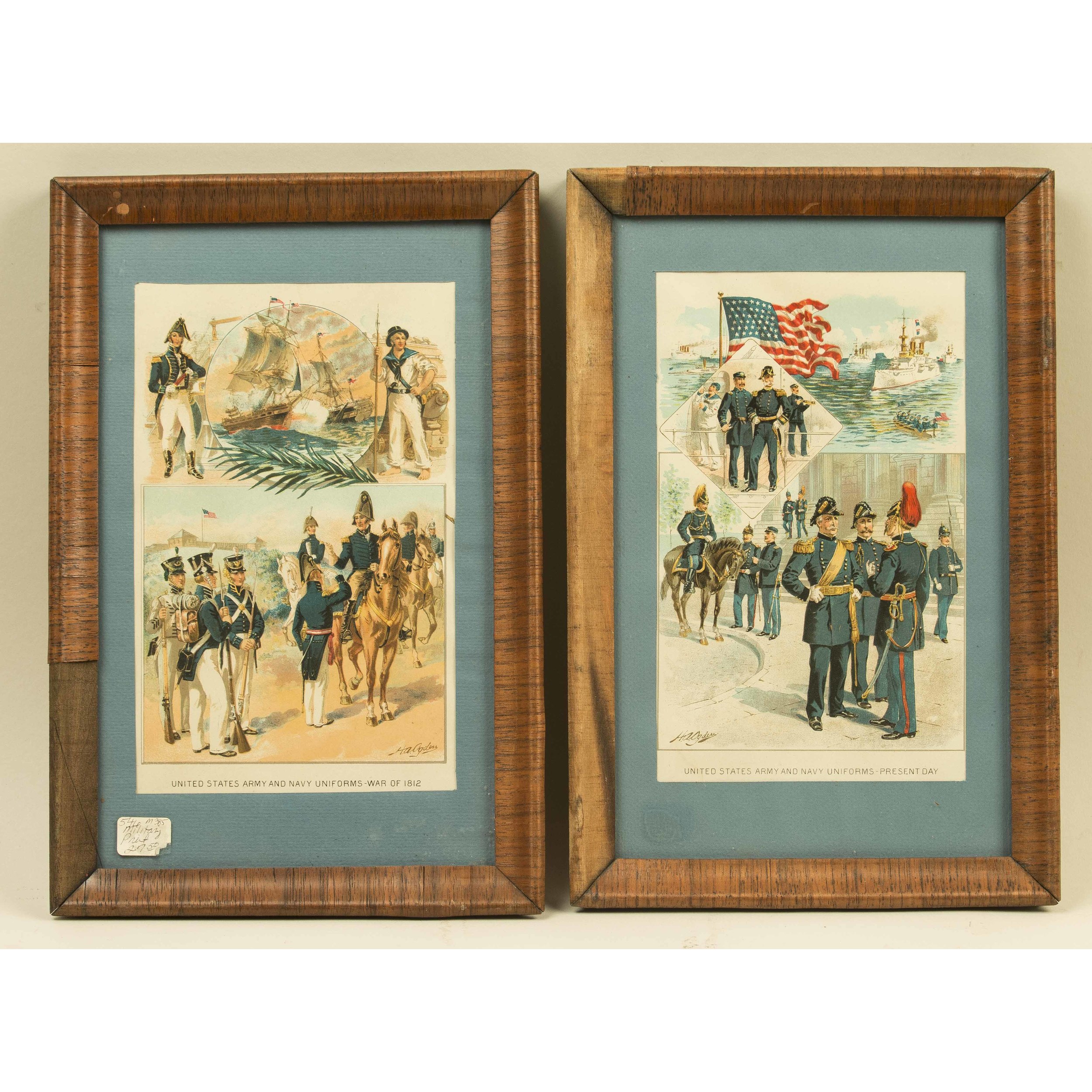 Pair of Military Lithographs | Witherell's Auction House