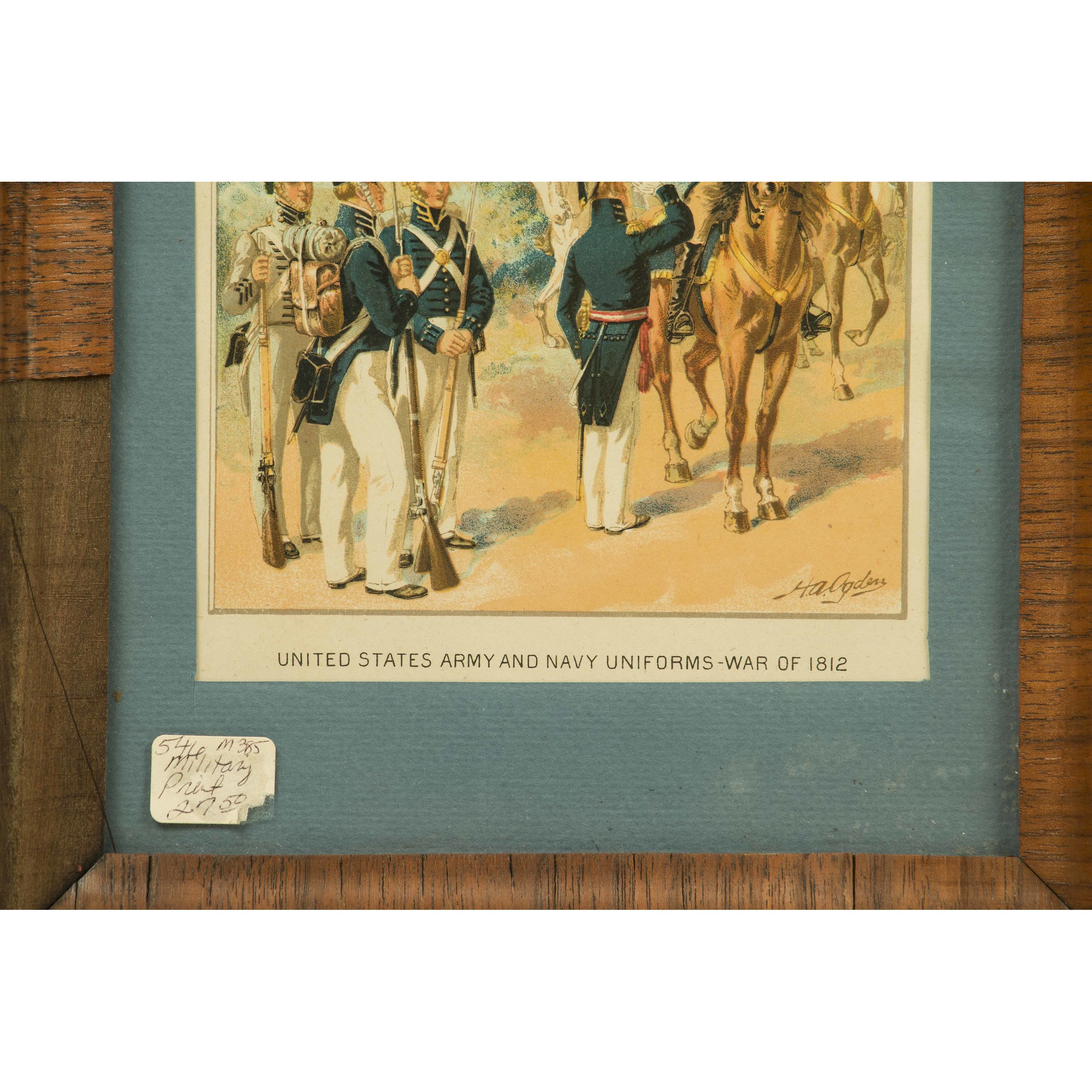 Pair of Military Lithographs | Witherell's Auction House