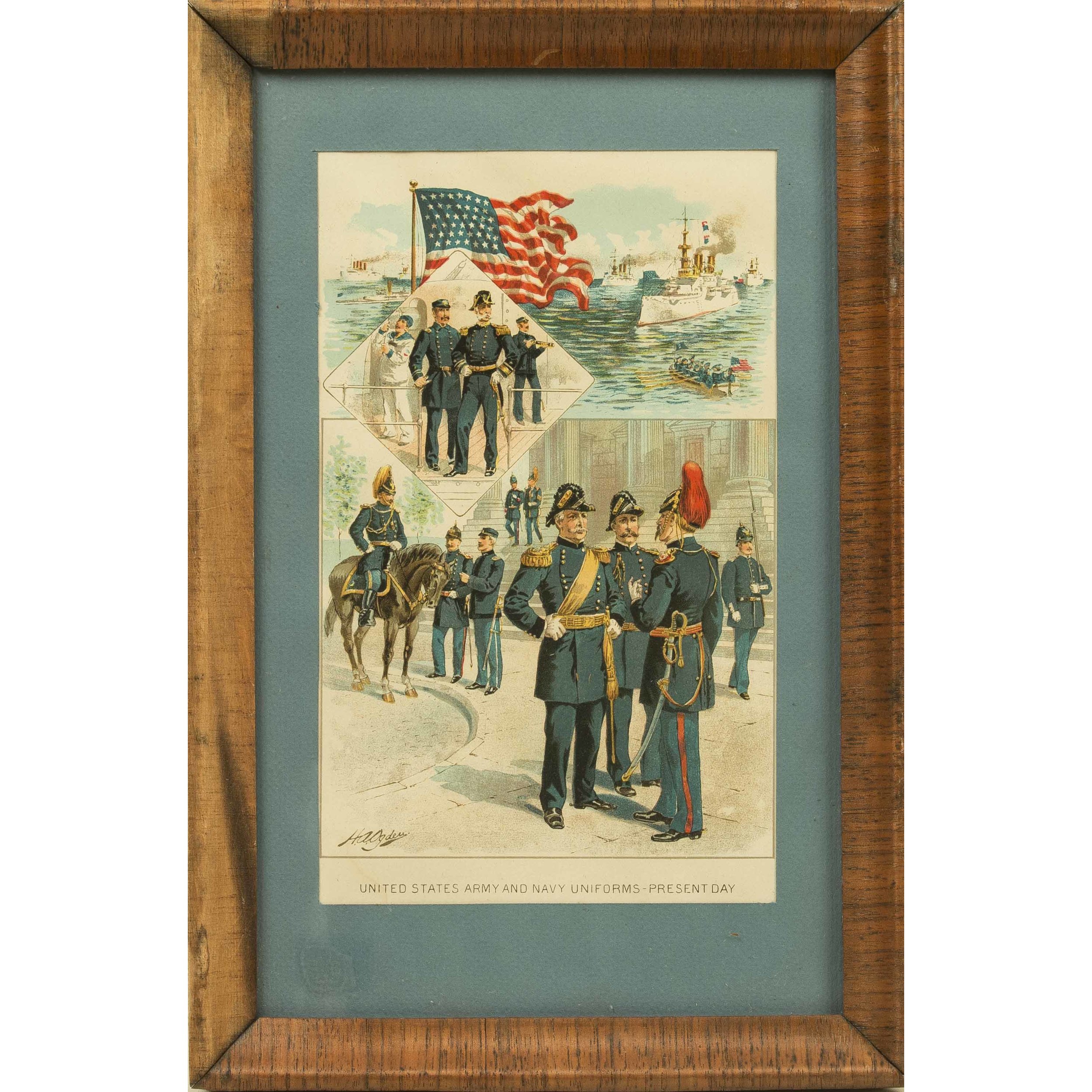 Pair of Military Lithographs | Witherell's Auction House