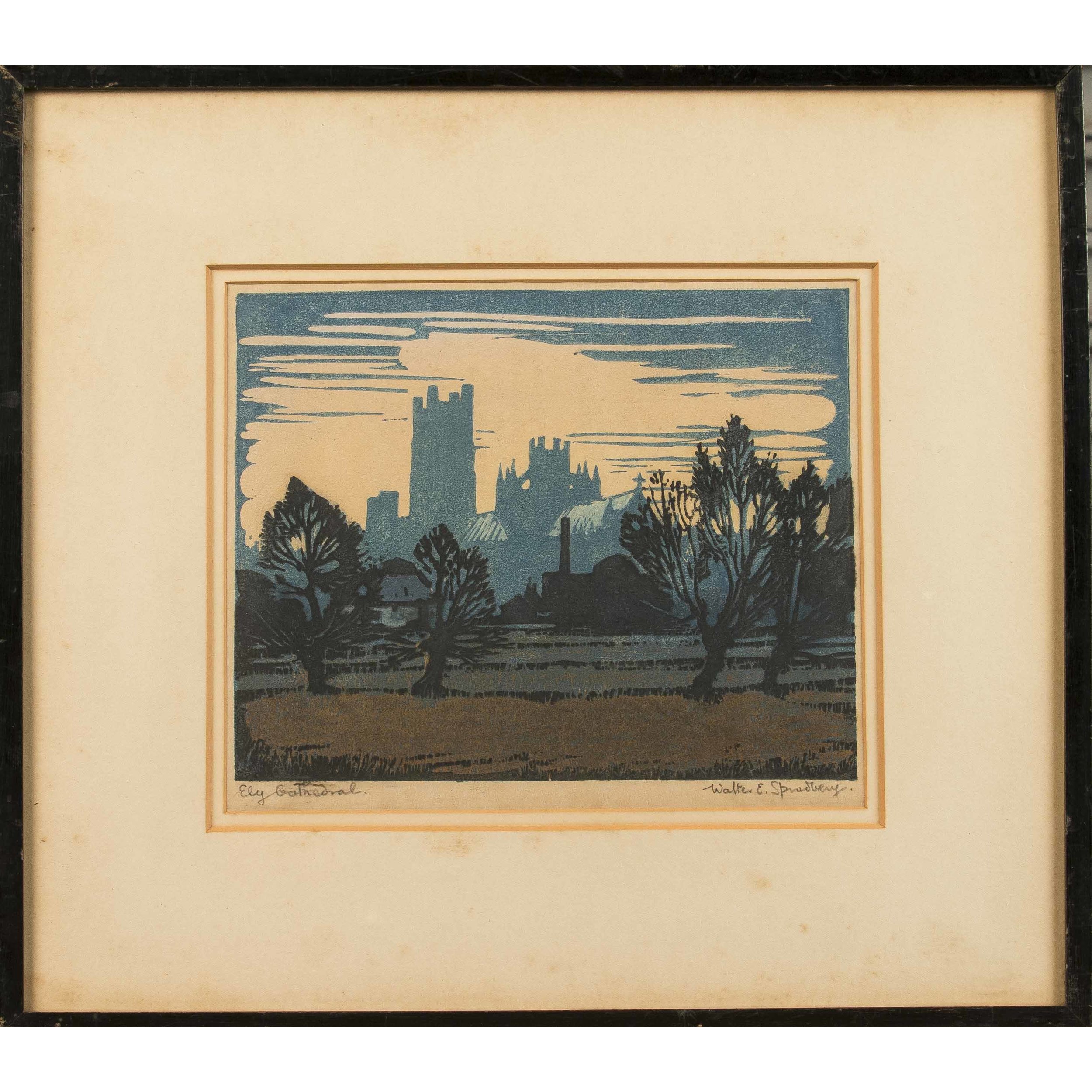 Walter Spradbery Linocut | Witherell's Auction House