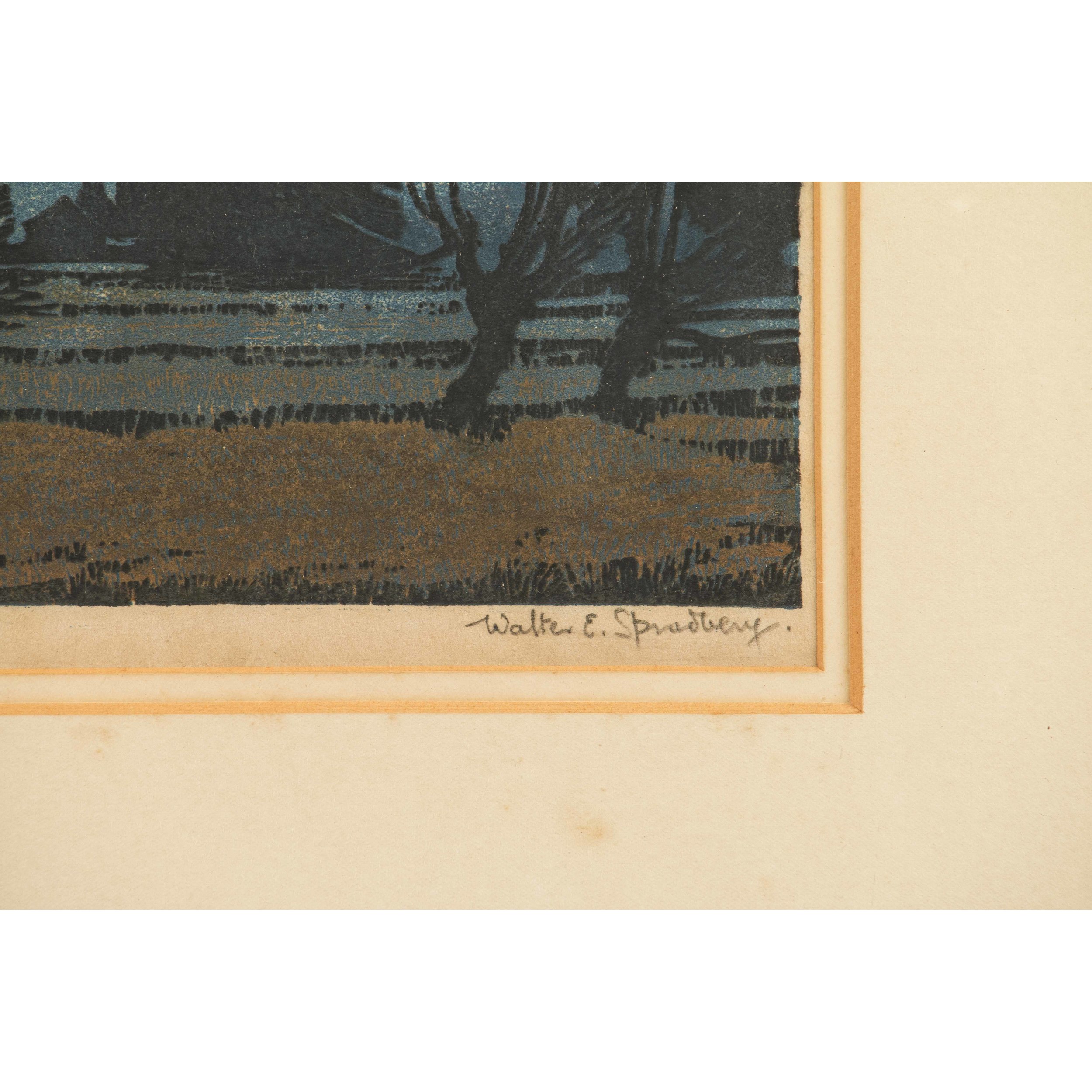 Walter Spradbery Linocut | Witherell's Auction House